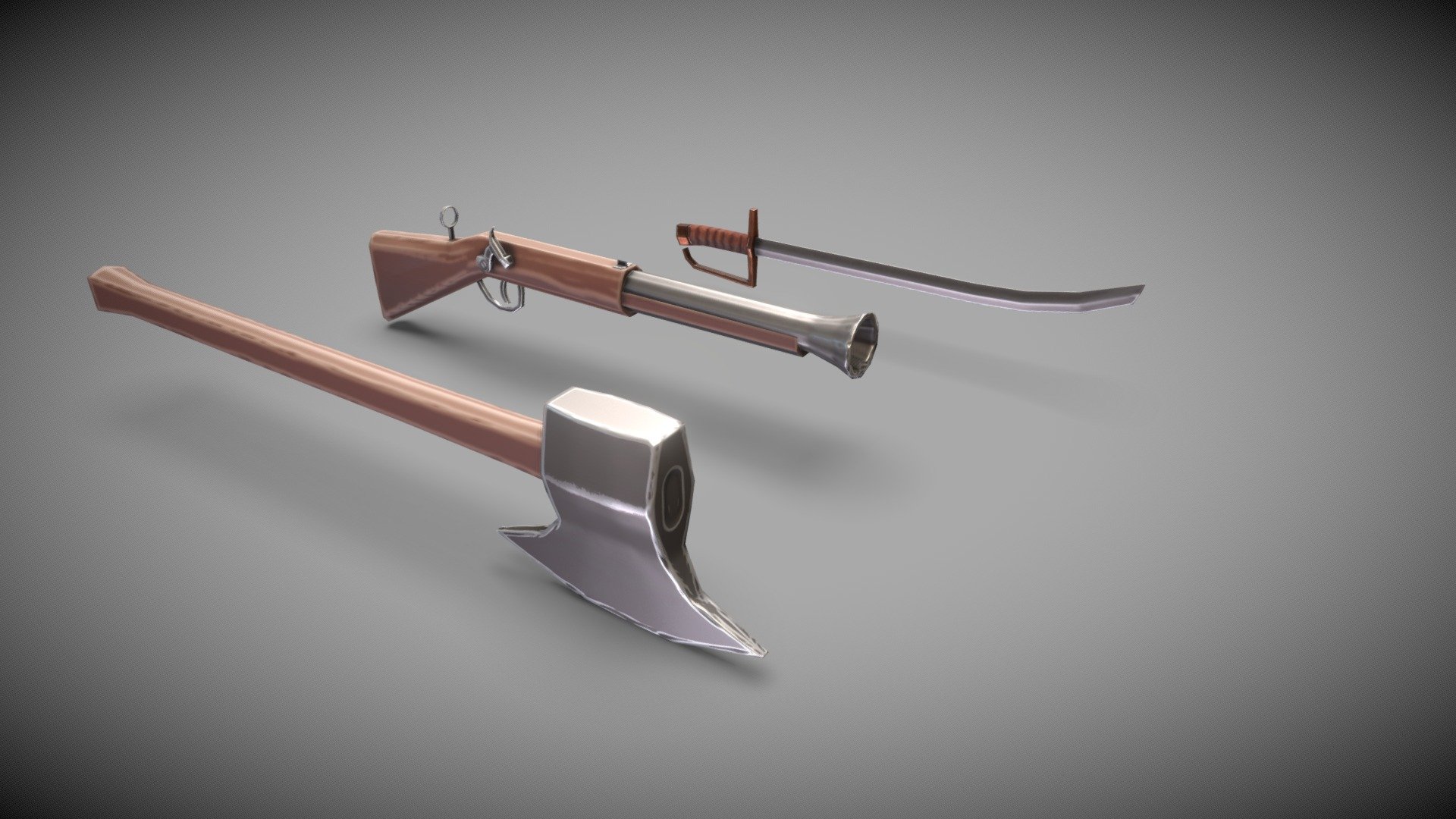 Stylized Weapons - 3D model by JHauge [c75f3d6] - Sketchfab
