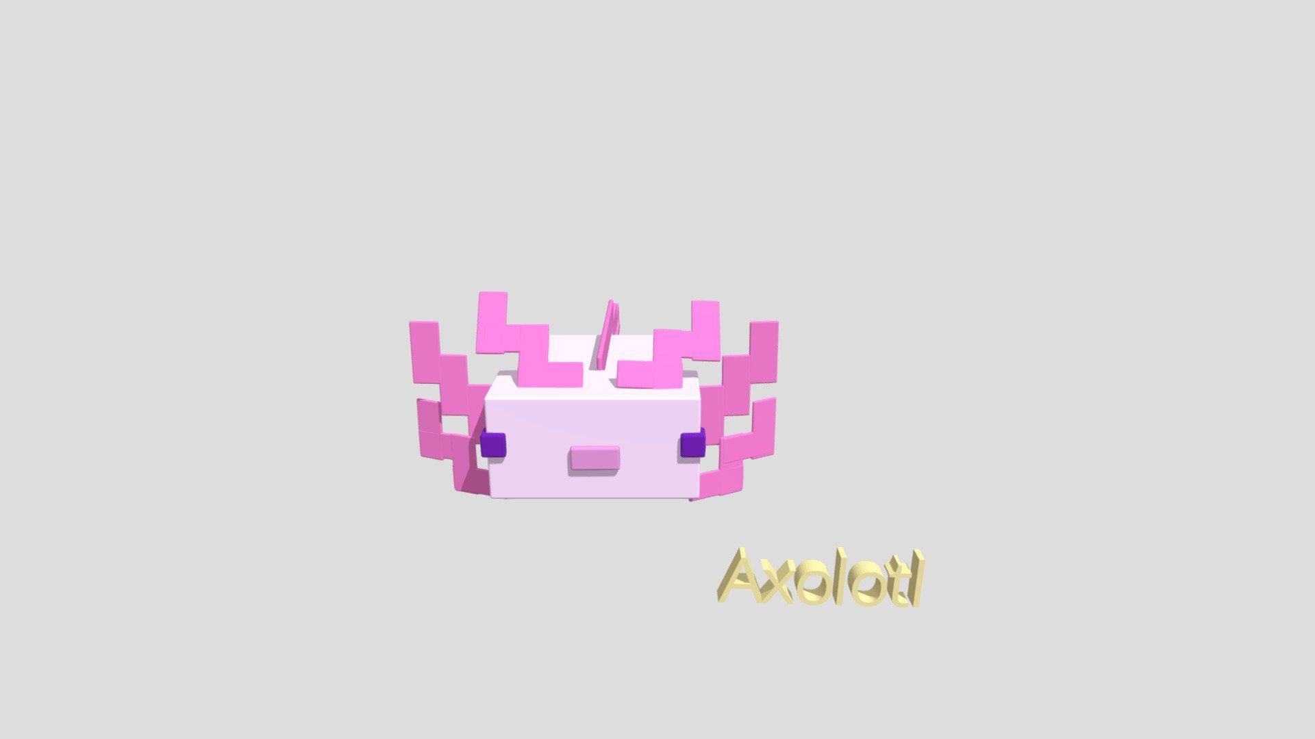 Minecraft axolotl - 3D model by herosuomi [c7632a7] - Sketchfab