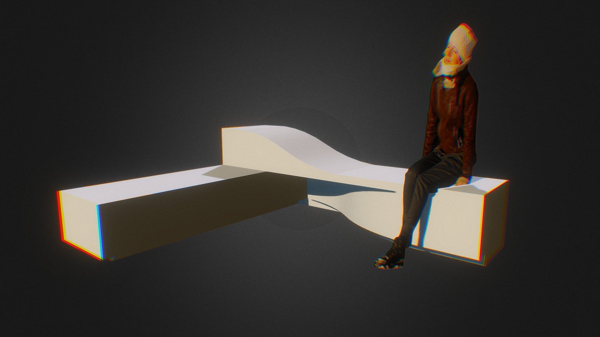 sinous bench - 3D model by melissa-anderson [c76512d] - Sketchfab