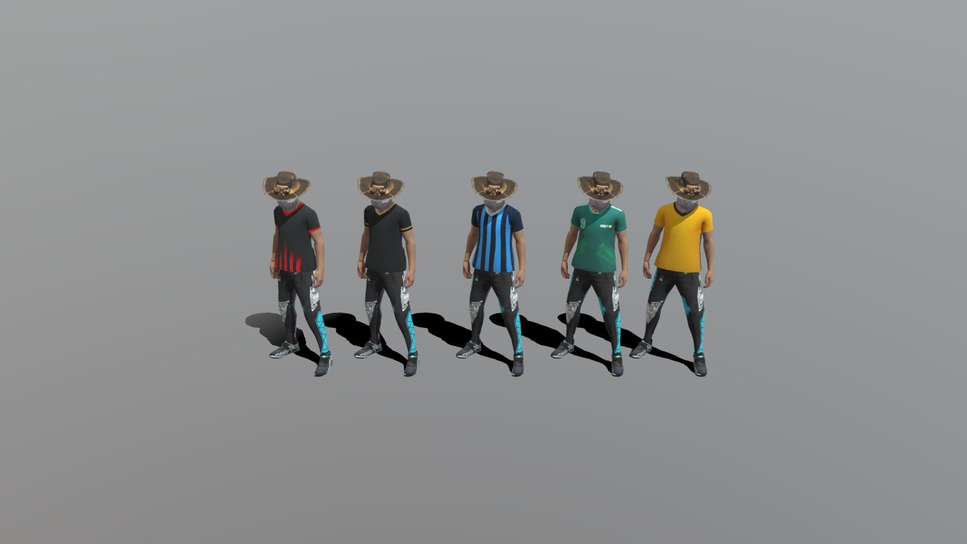 FF jersys in free fire 3d model - Download Free 3D model by FIERCEFOX ...