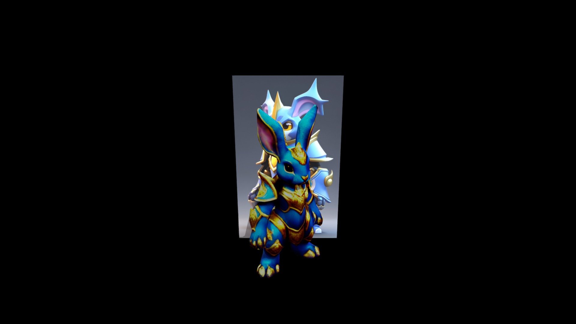 The image is of a blue and yellow cartoon chara - Download Free 3D ...