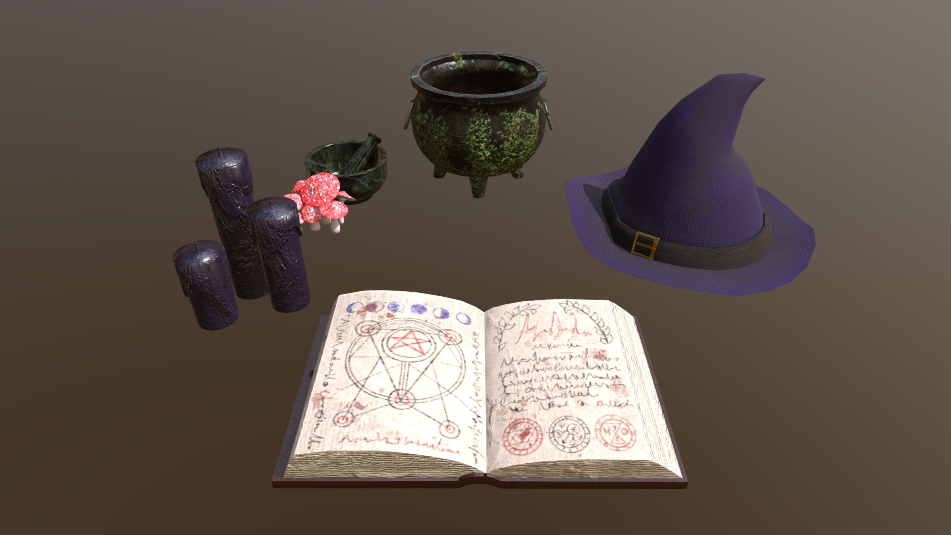 6 Witch Props - 3D model by Josie_Calderone [c771888] - Sketchfab