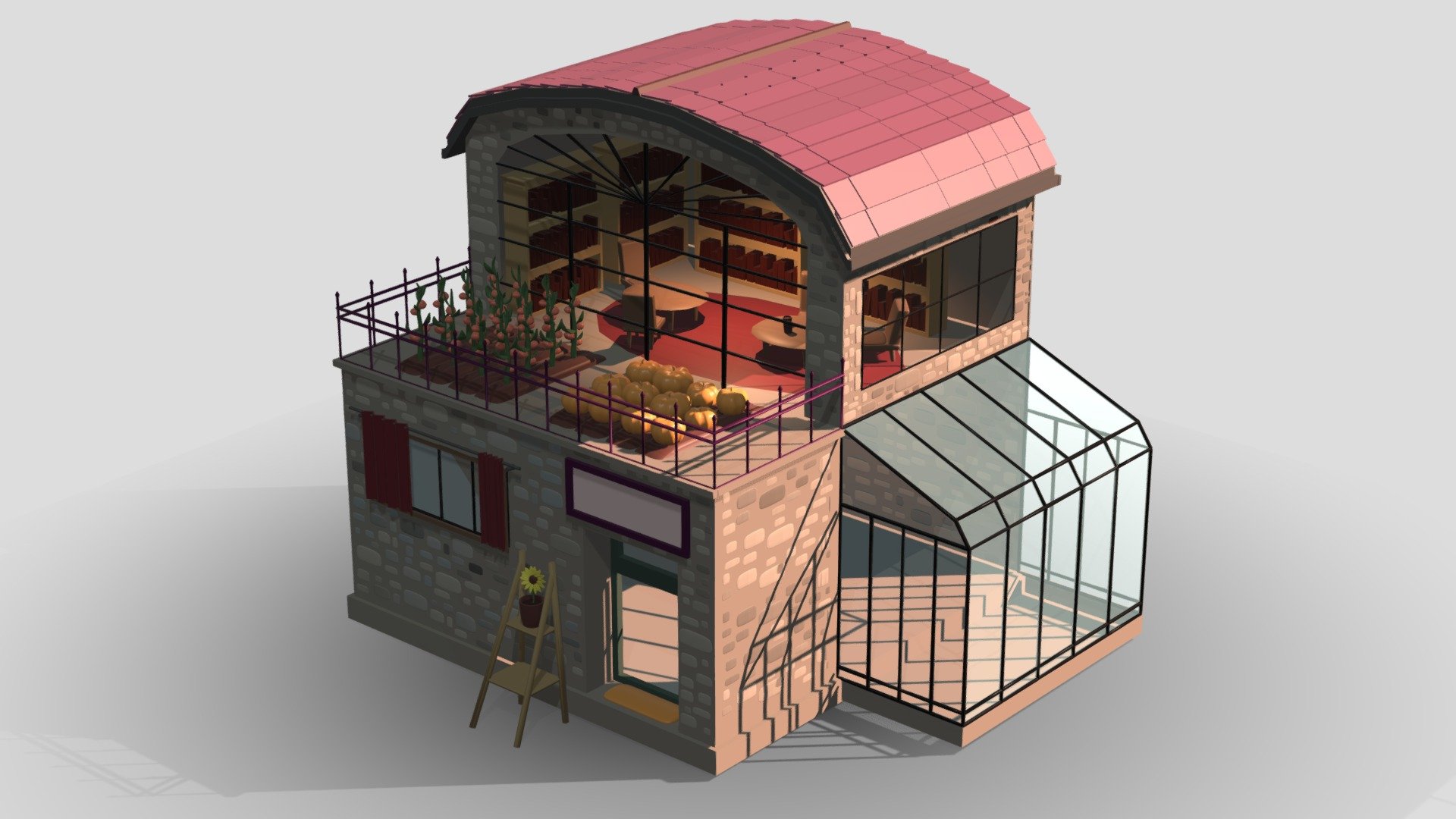 library - Download Free 3D model by Marie (@Polairee) [c774f44] - Sketchfab