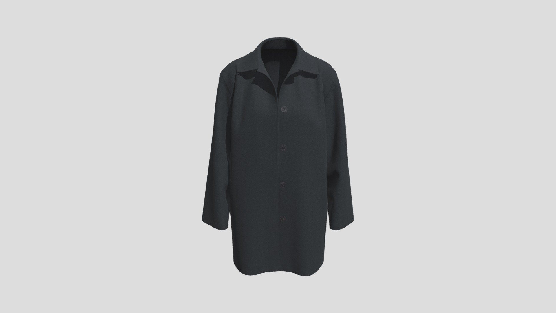 Women Classic Coat Unbuttoned - Buy Royalty Free 3D model by najdmie ...