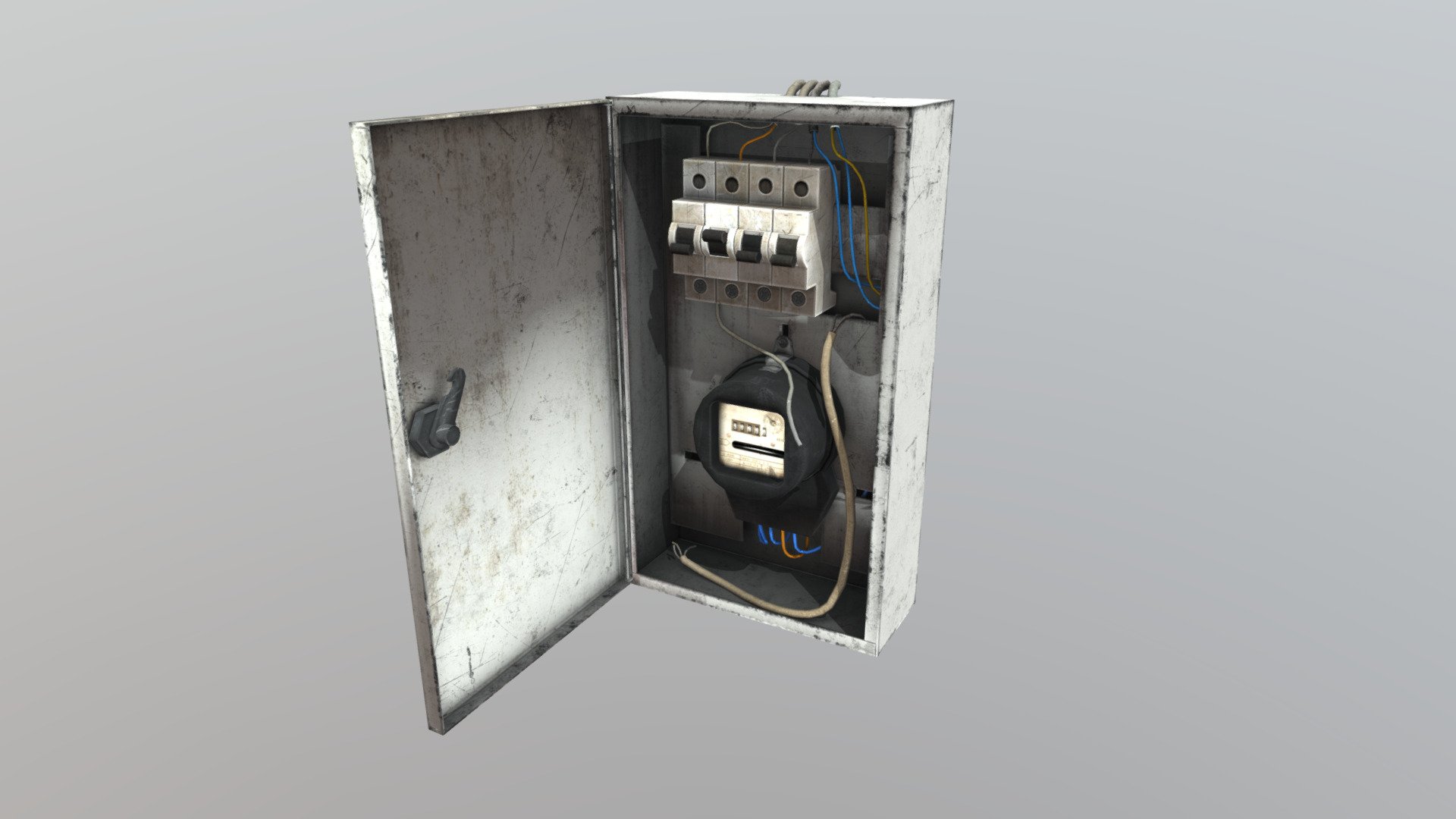 Low Poly 3D Electricity Box 04 - Buy Royalty Free 3D model by ...