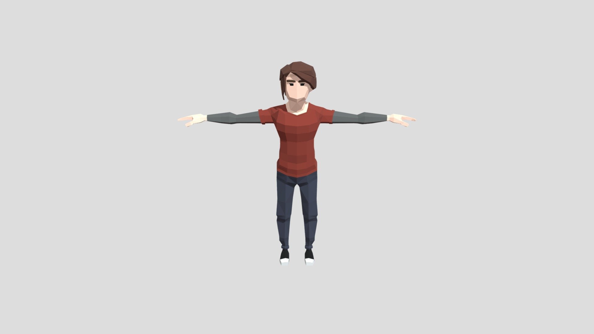 Low-poly girl - 3D model by DigitalCrunch [c77751f] - Sketchfab
