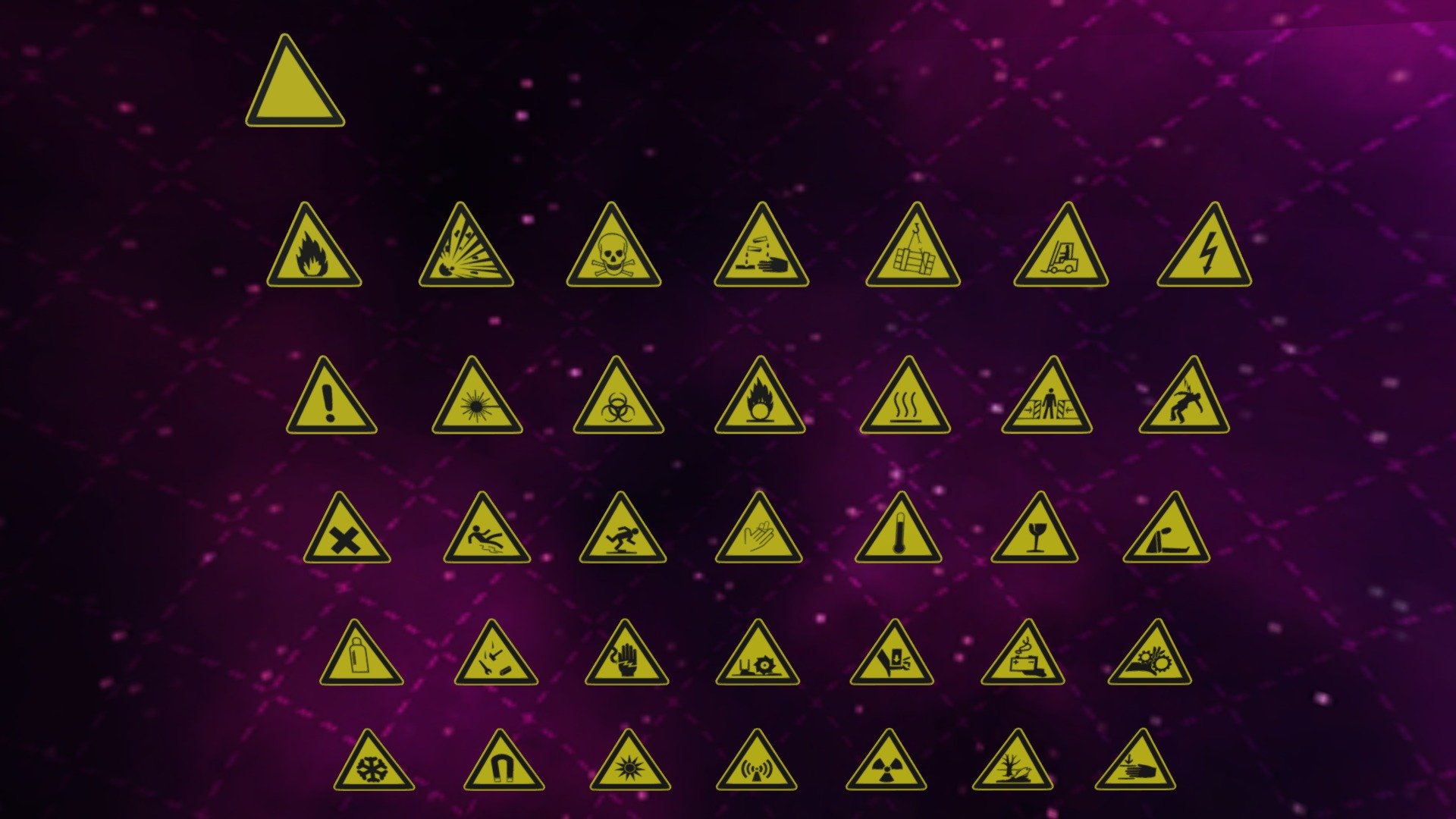 Warning Sign Set .Blend FREE Low Poly - Download Free 3D model by ...