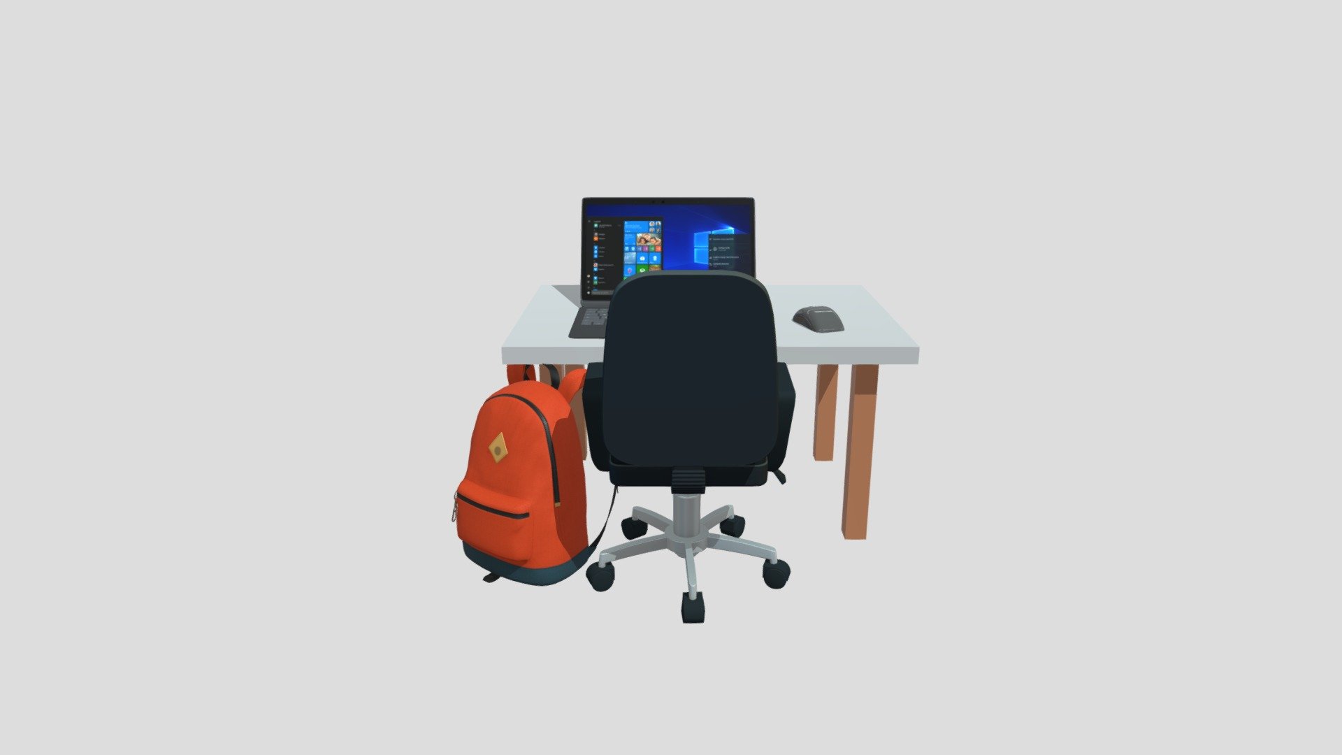 Study desk - 3D model by siijal [c77b524] - Sketchfab