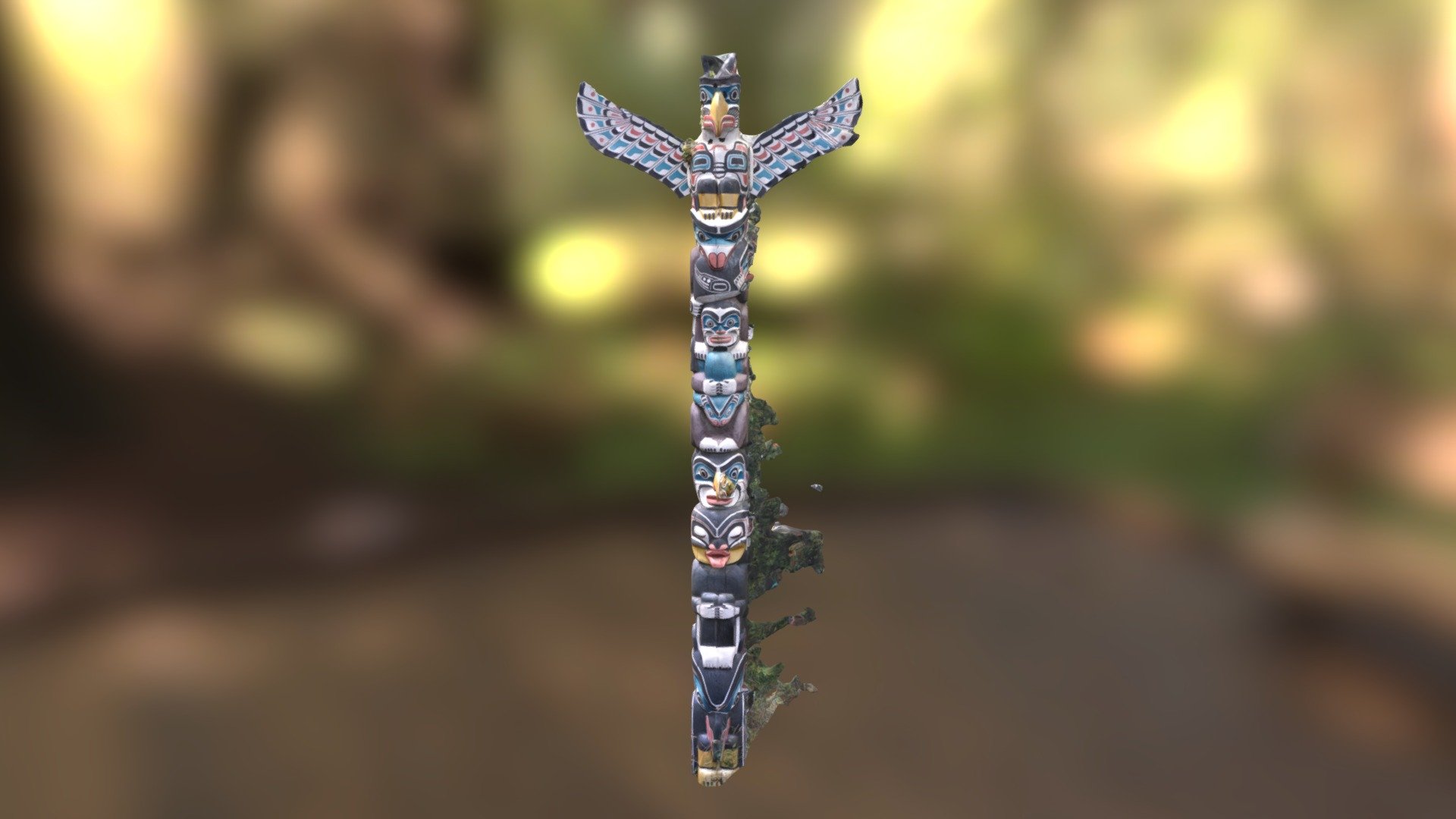 A totem pole in Vancouver, Canada, with texture - Download Free 3D ...
