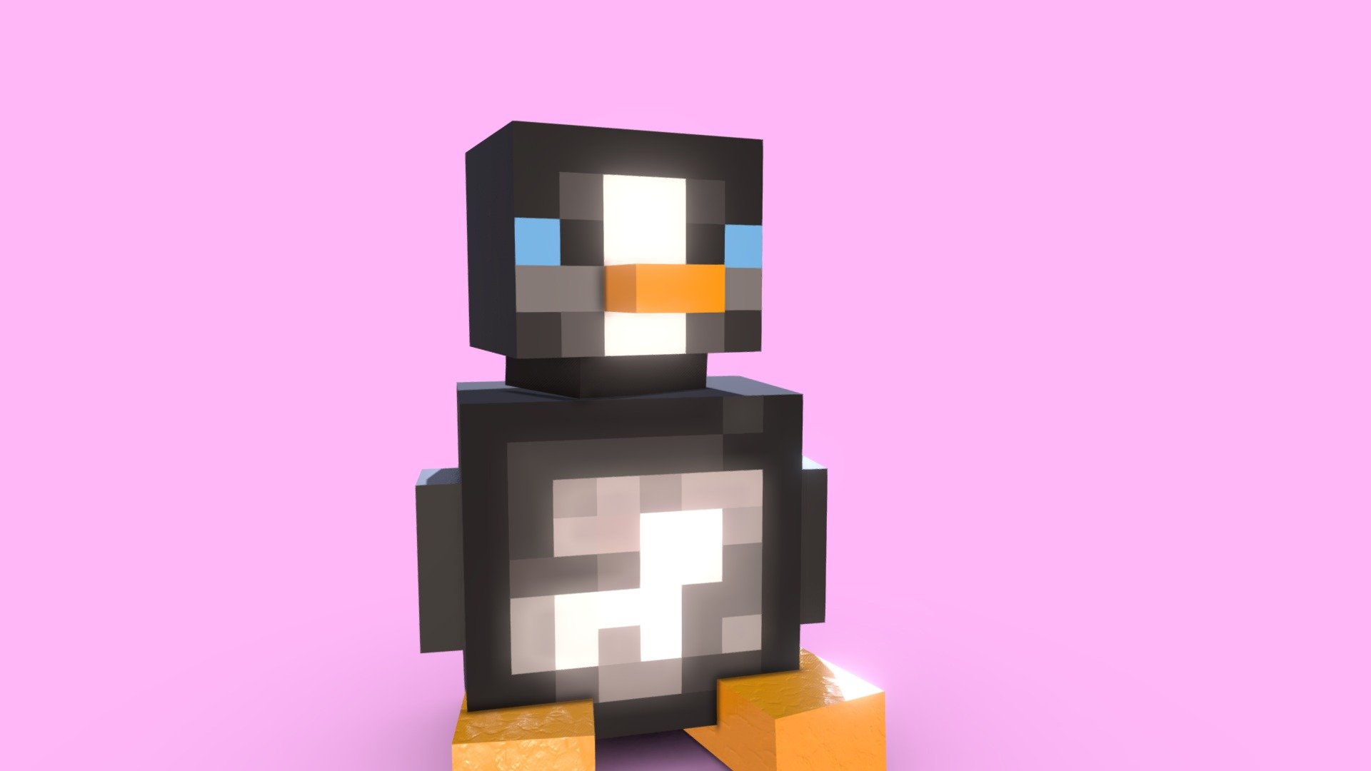 Minecraft Penguin - 3D model by Faertoon [c77f155] - Sketchfab