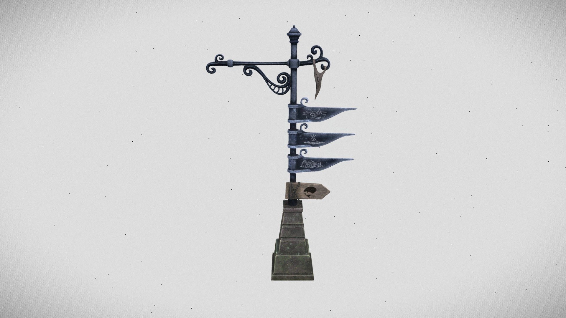 Crossroads Signpost - 3D model by krismtran [c77f32a] - Sketchfab