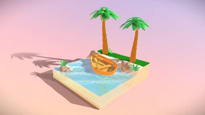 3d Beach Model