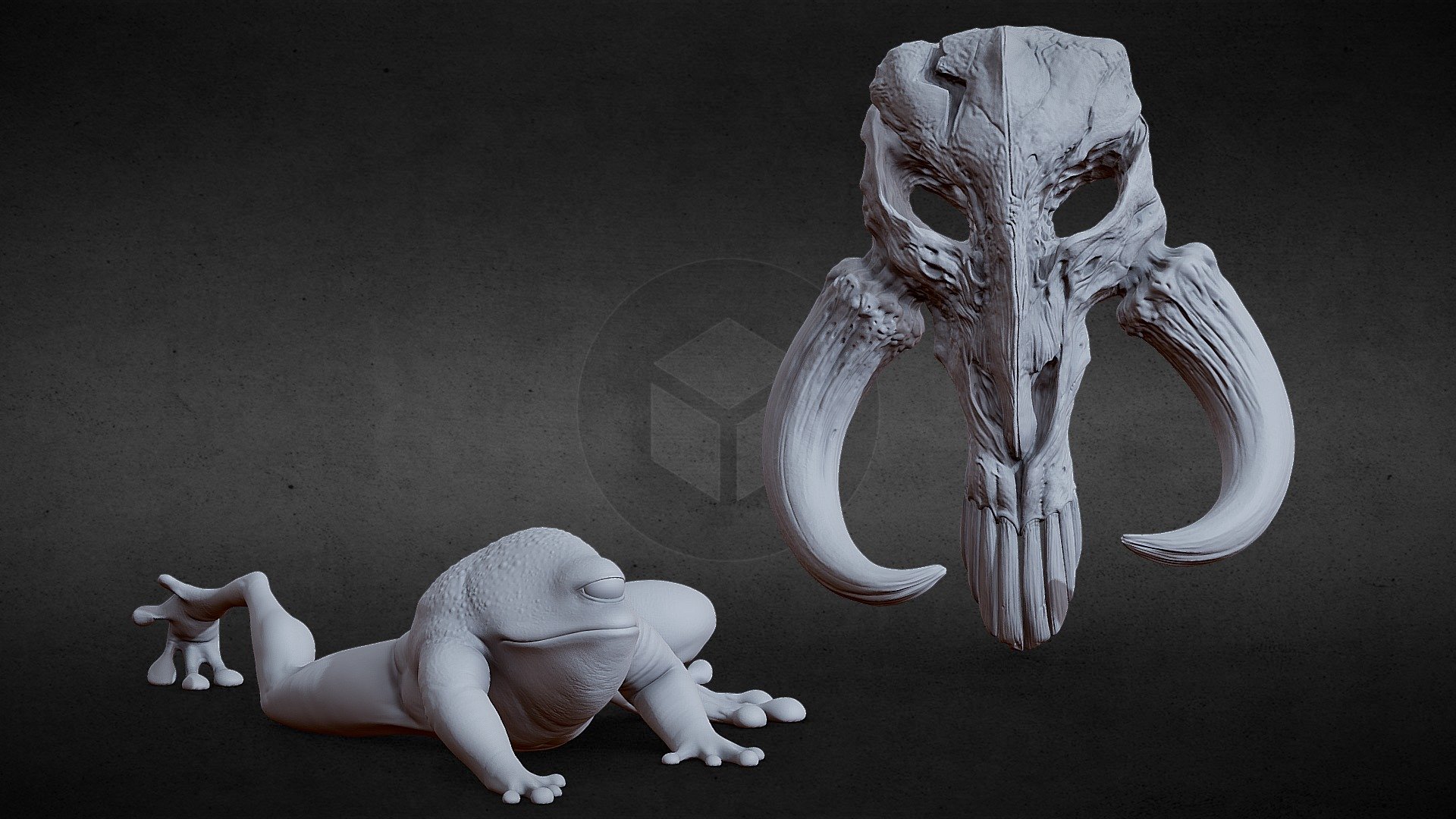 3D PRINTABLE MYTHOSAUR SKULL SORGAN FROG WALKING - Buy Royalty Free 3D ...
