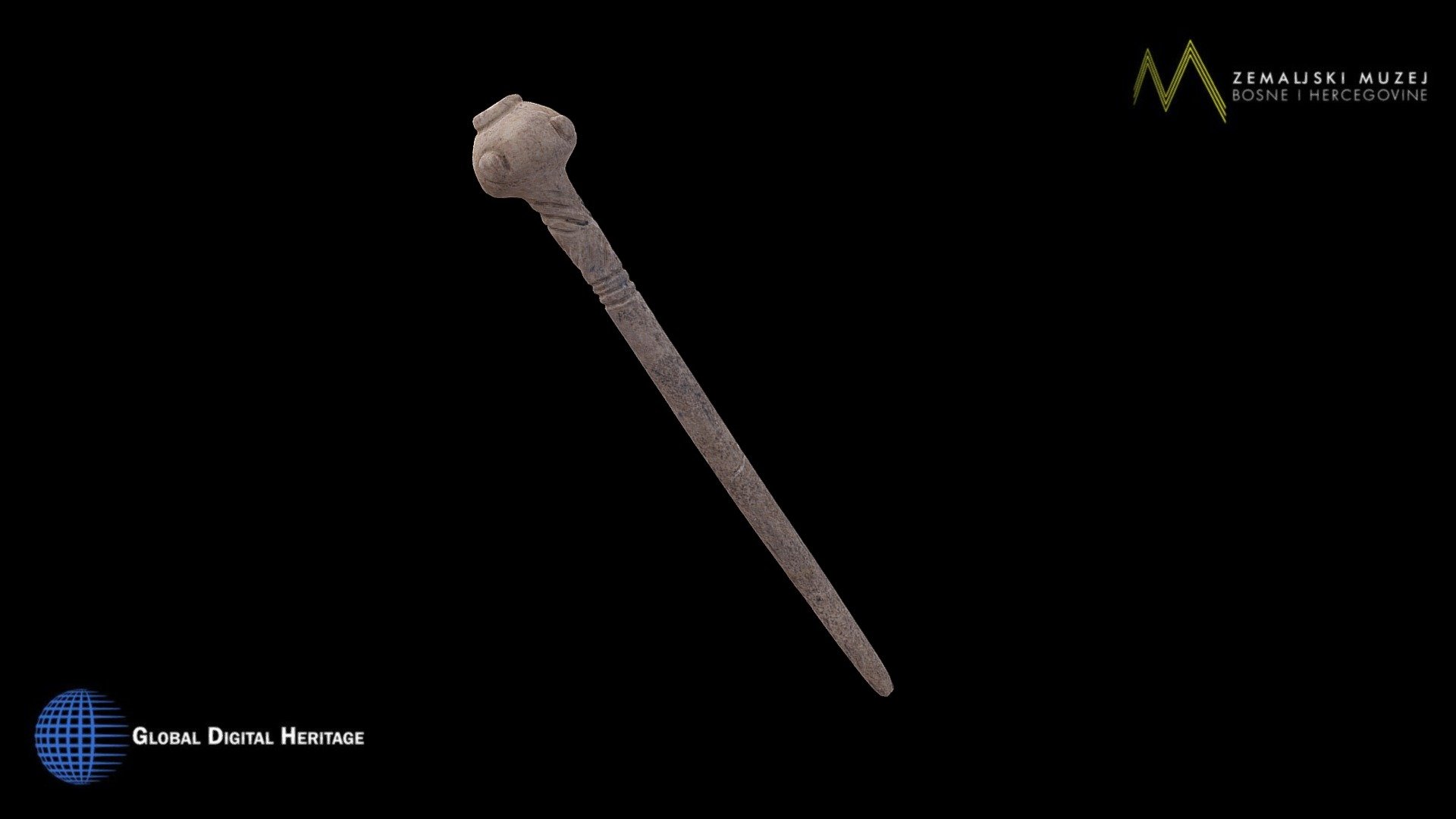 NMB&H Late Neolithic Bone decorative pin - Download Free 3D model by ...