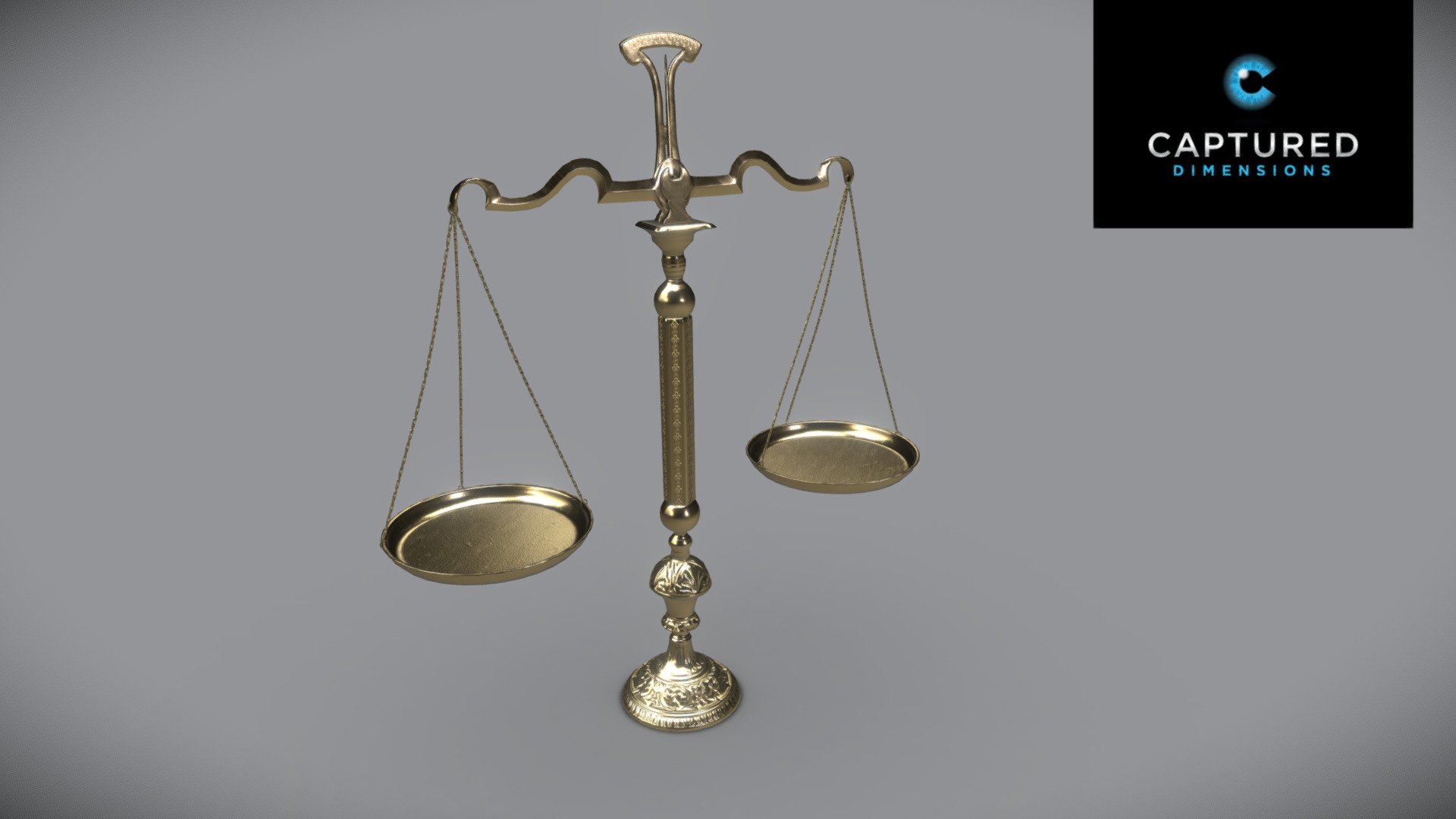 Vintage Polished Brass Scale - Buy Royalty Free 3D model by ...