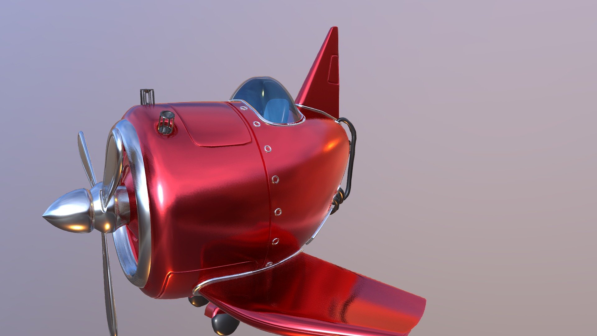 Cartoon aircraft - 3D model by Sonu.Sarya [c788f96] - Sketchfab