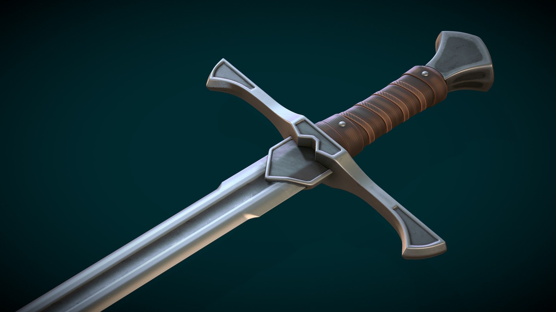 Steel sword - 3D model by angryarcticfox [c78af19] - Sketchfab