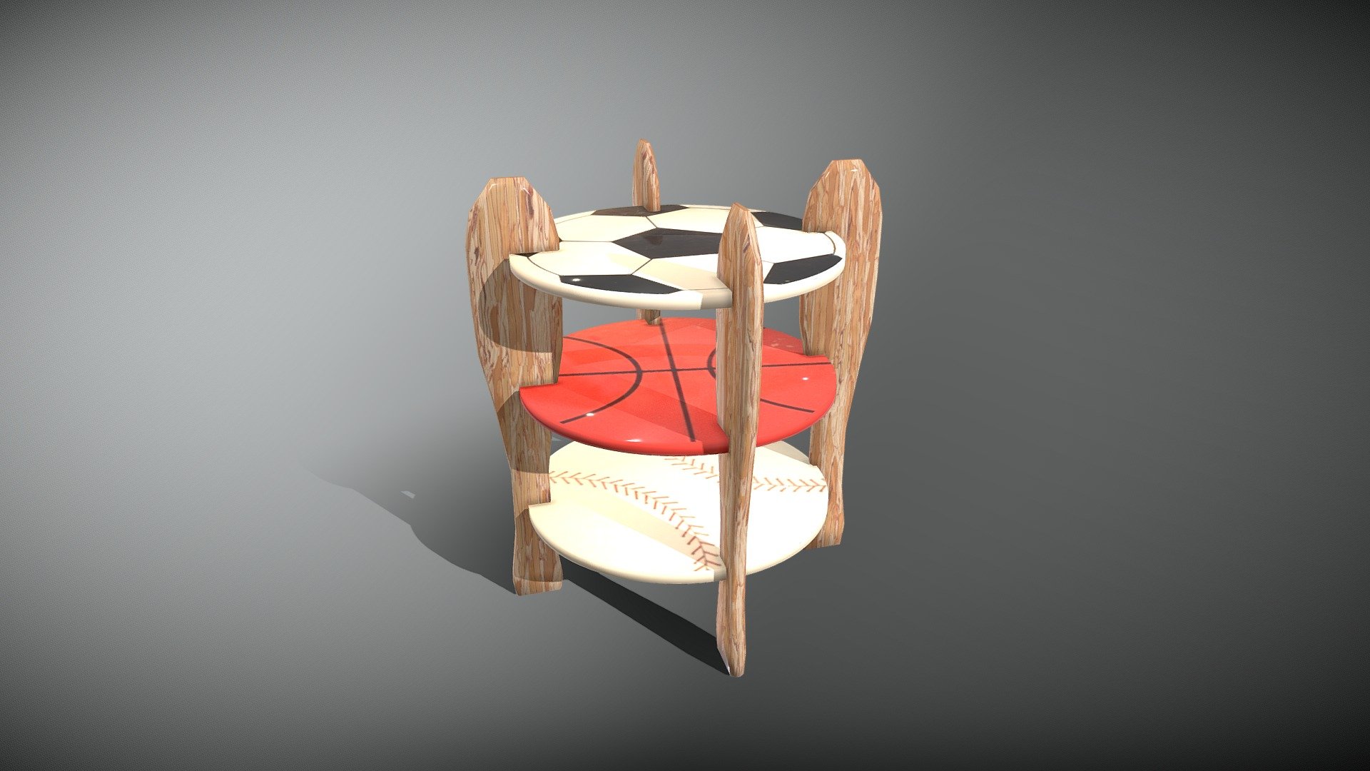Sports End Table - Buy Royalty Free 3D model by robfitzy [c78d09c ...