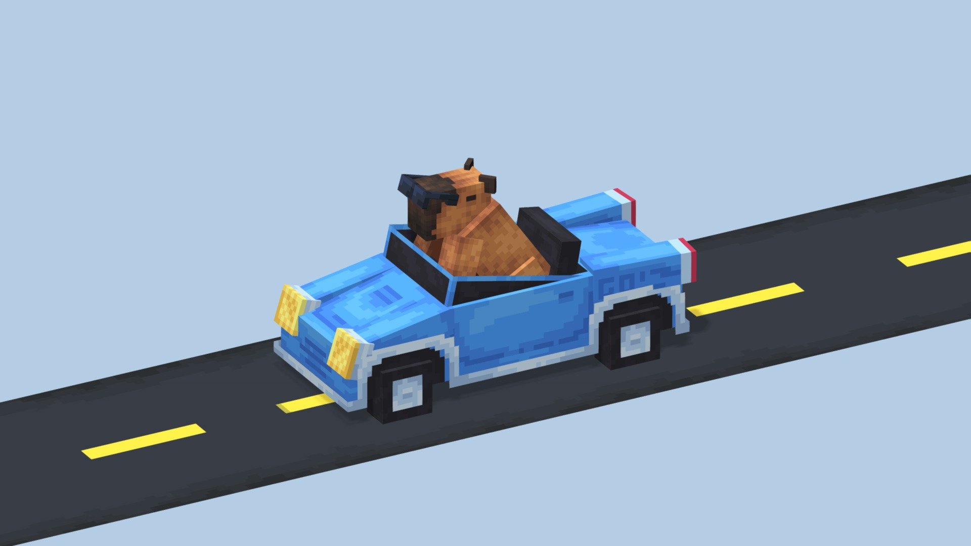 Capybara on board a car - 3D model by MOSKA (@moska_design) [c78d55d ...
