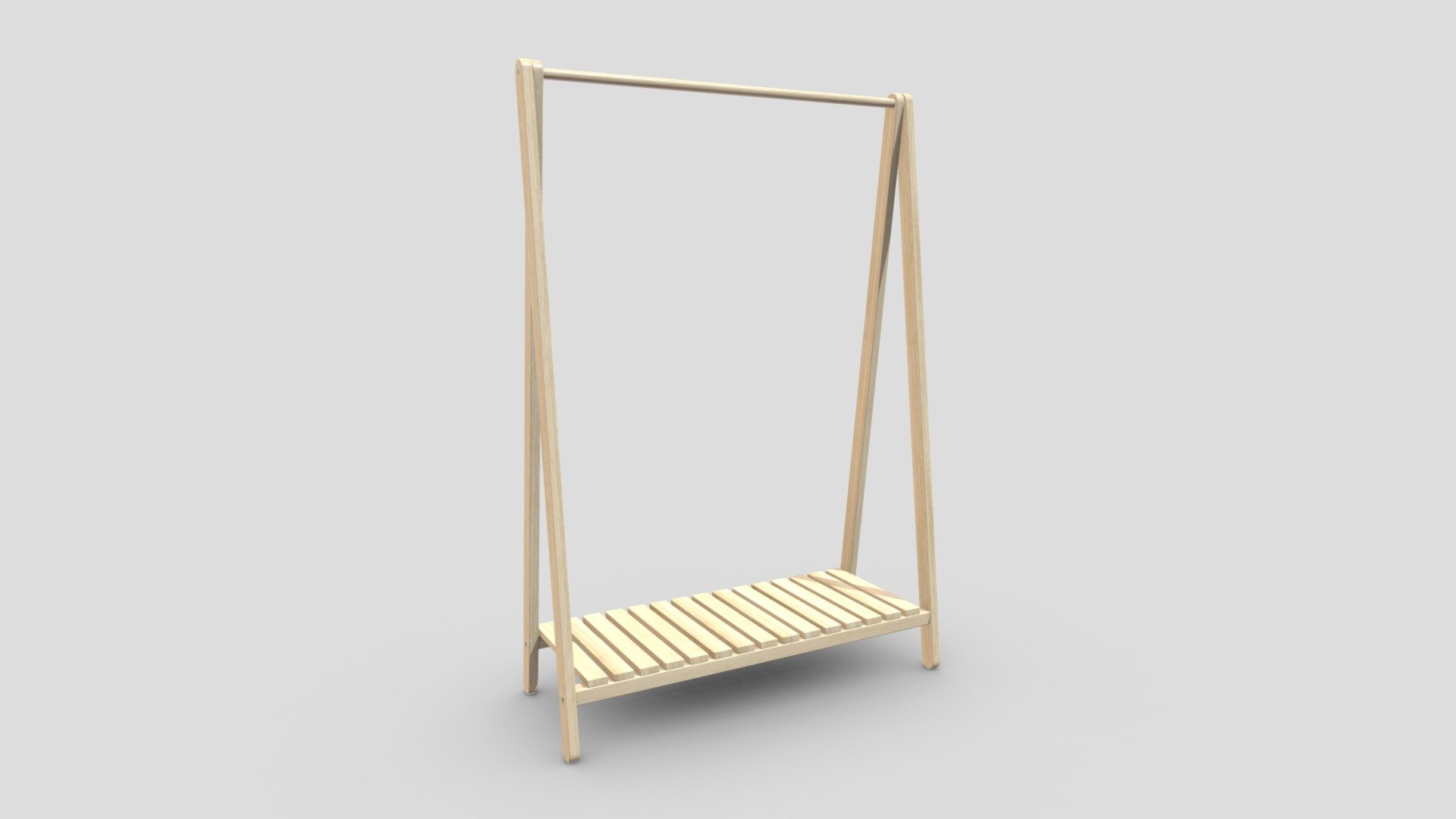 solid wood storage shelf type 1-A - Buy Royalty Free 3D model by ...