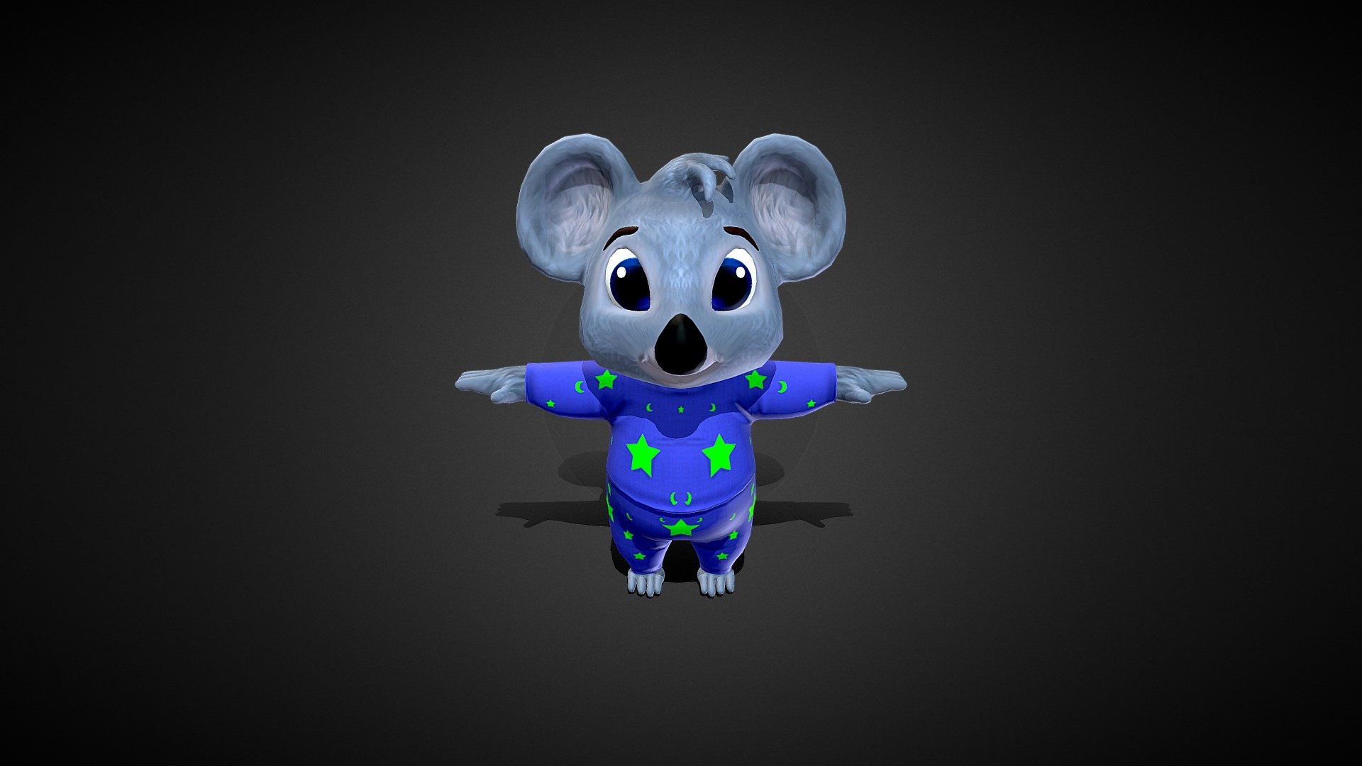 Humanoid Koala Character - Buy Royalty Free 3D model by ...