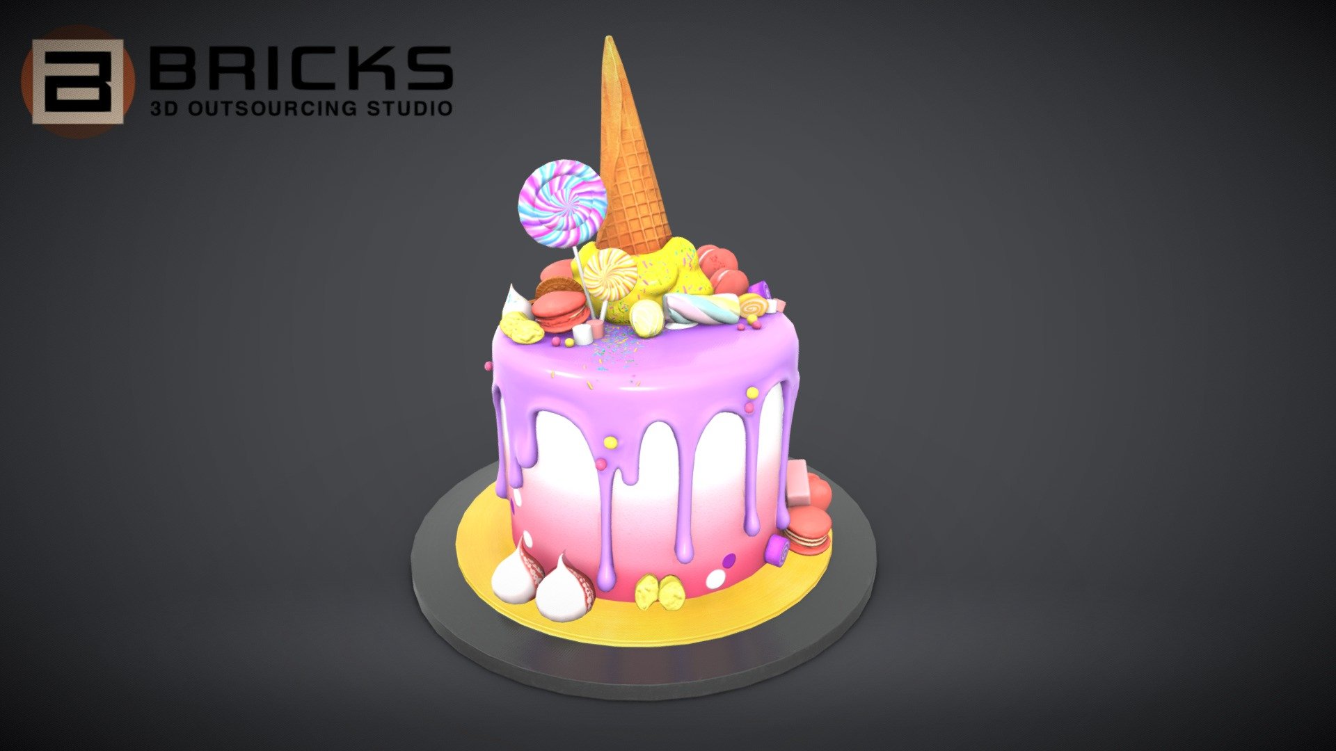 Cake - Buy Royalty Free 3D model by Bricks Studio (@bricks3dstudio ...