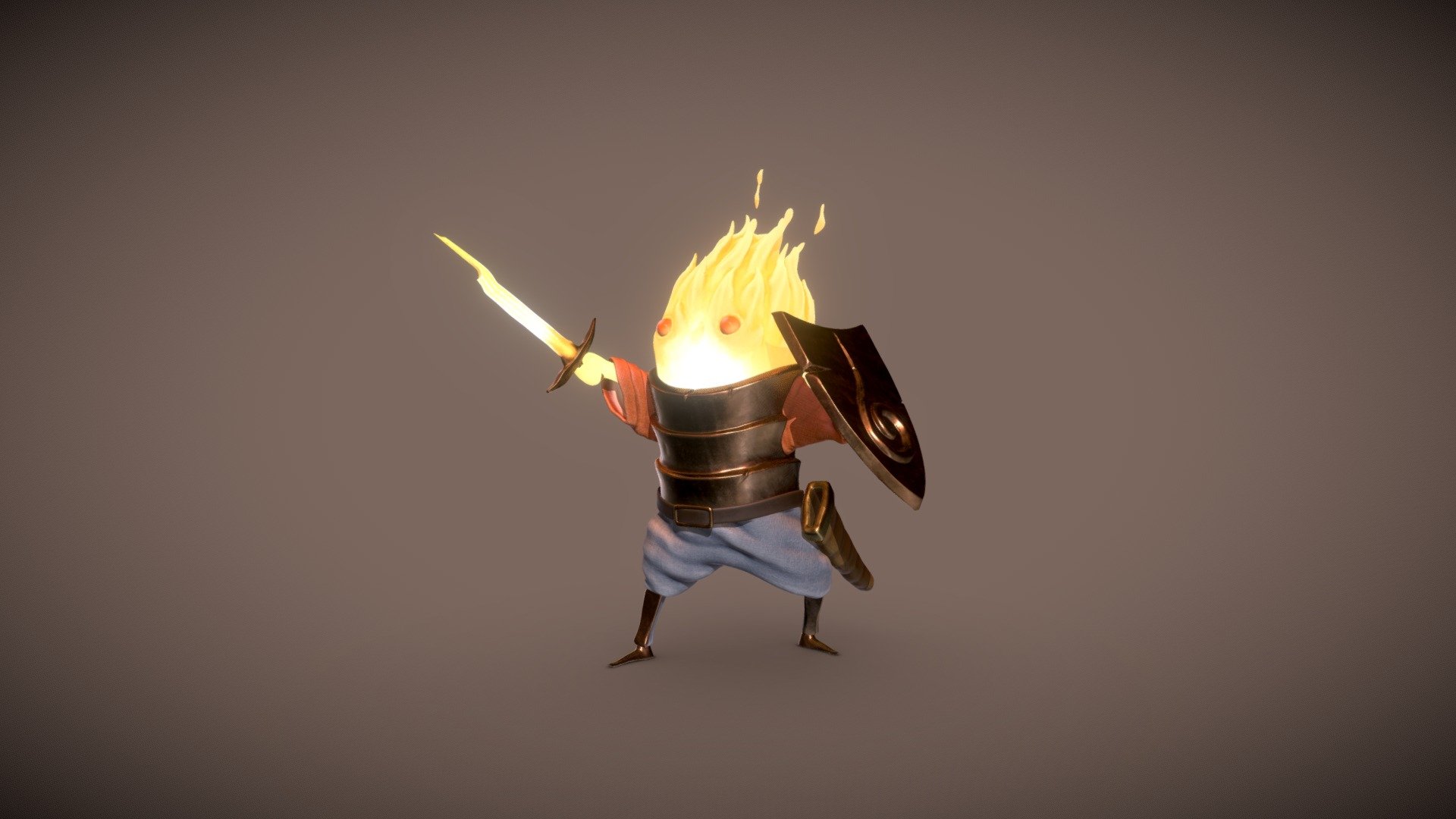 Flame Knight - 3D model by Andy Sherman (@andyshermanart) [c79453f ...