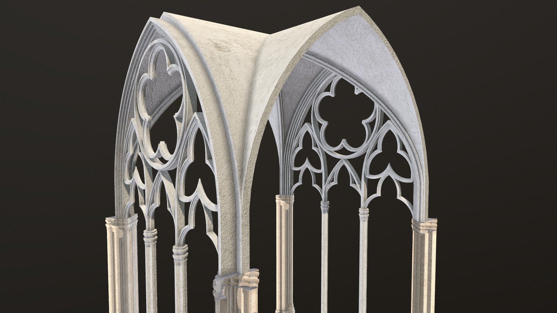 Gothic Architecture - Vaulted Ceiling + Arches - 3D model by S4Vvy ...