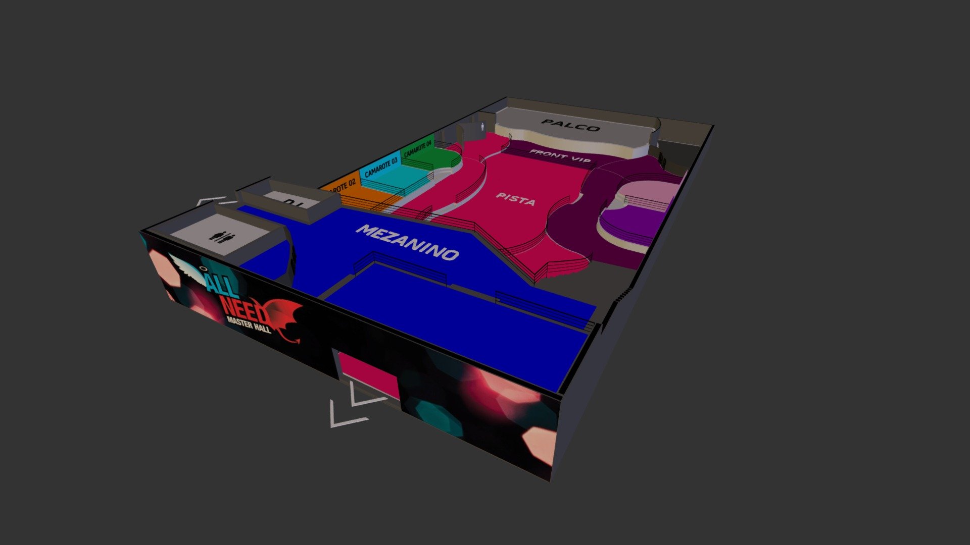 ALL NEED MASTER HALL - 3D model by pauloalberto.arq [c79b94d] - Sketchfab