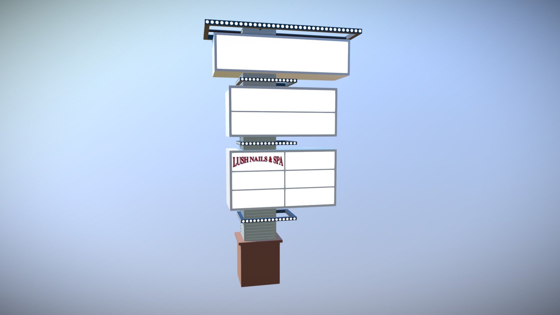 Lush Nail & Spa Pylon - 3D model by Titan Sign Company ...