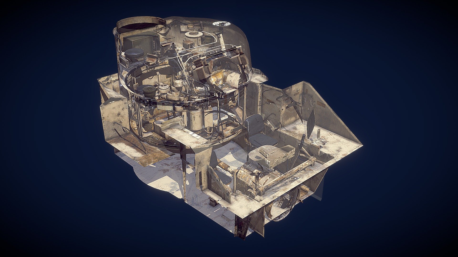 Sherman Tank Turret Interior - 3D model by Matt Bell (@sombrerogrande ...