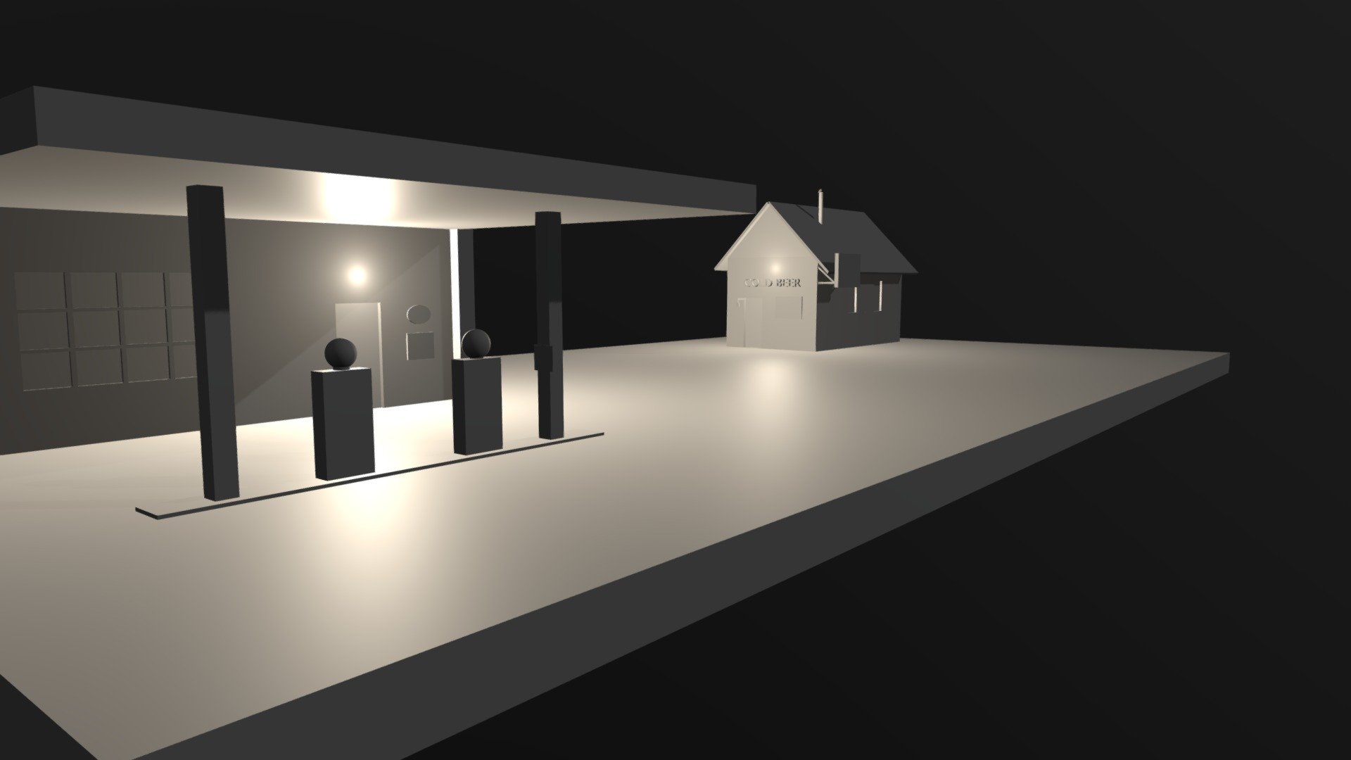 Ignacio Bazan-Lazcano Gas Station - Download Free 3D model by Ref_N ...