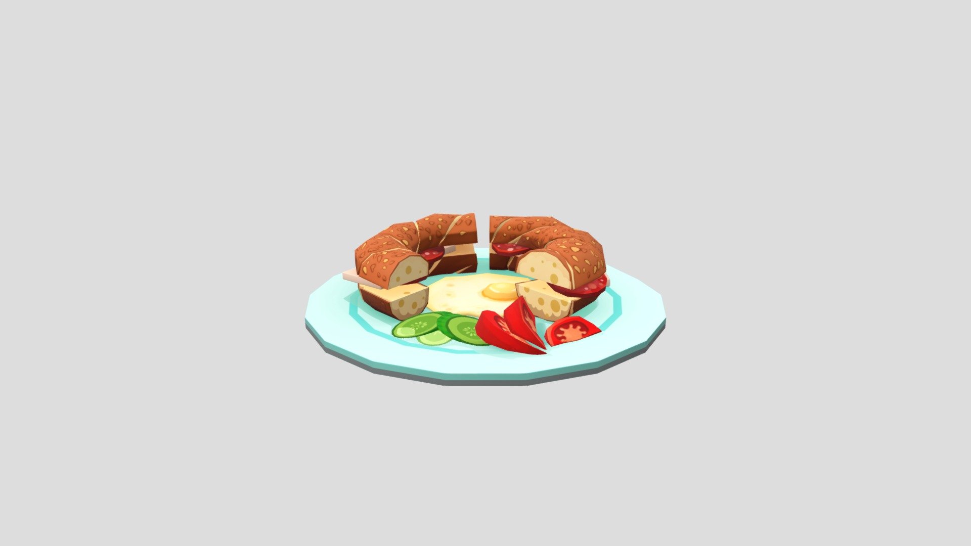 Simit - 3D model by melisatek [c7aa415] - Sketchfab