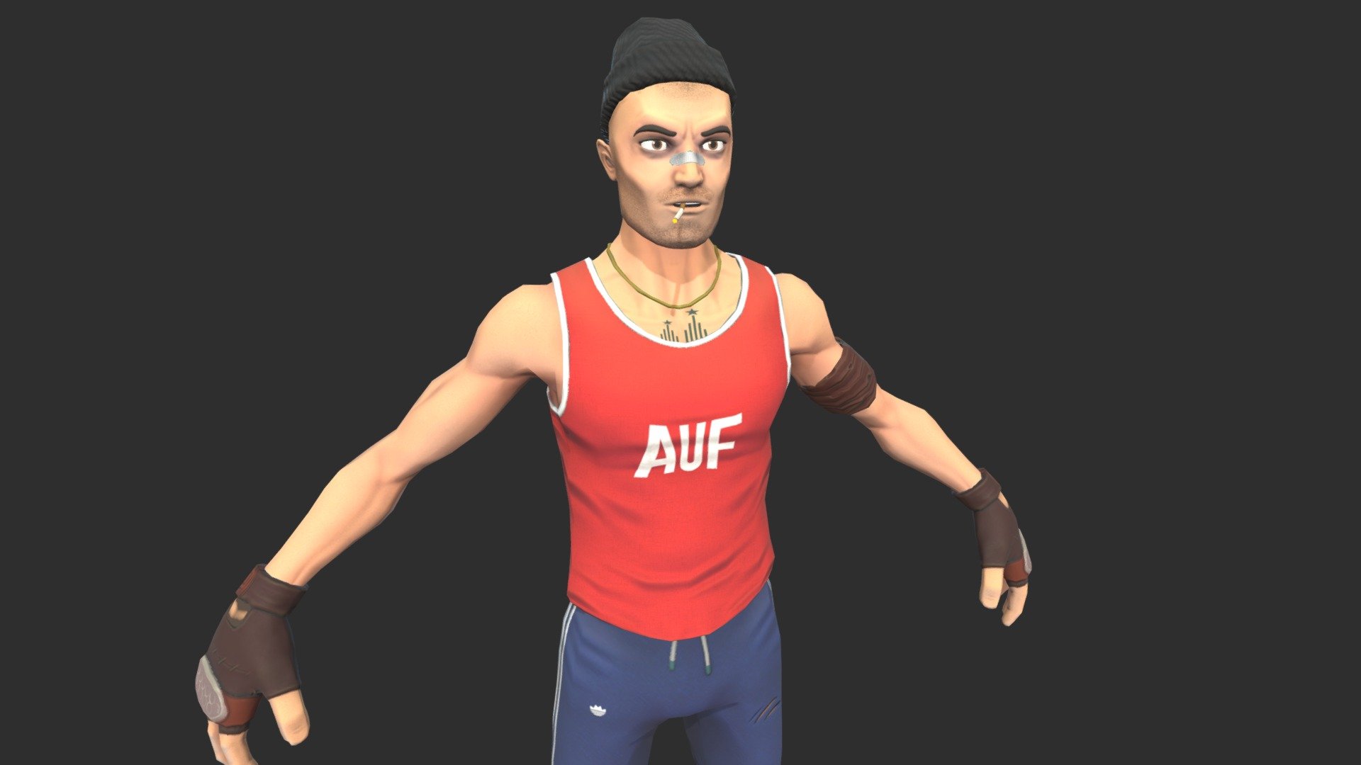Thug - A-pose - 3D model by likeastrike [c7ae854] - Sketchfab