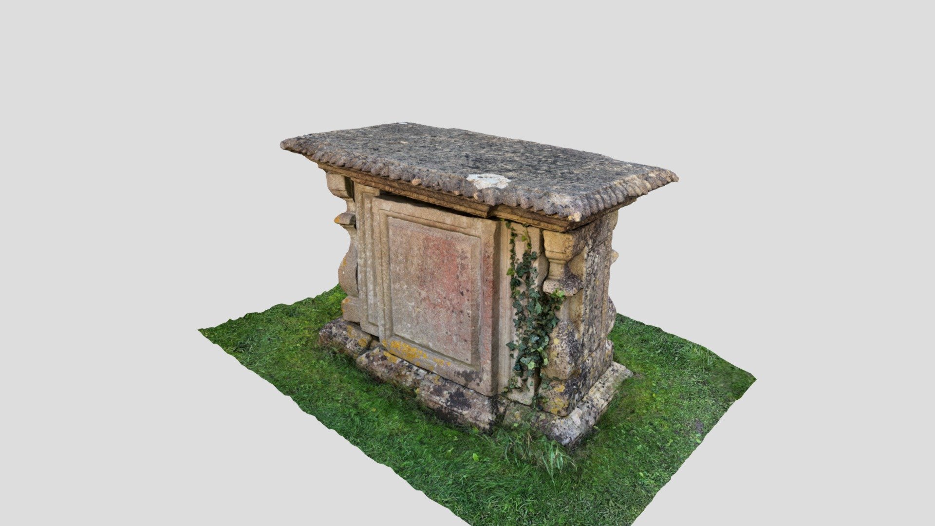 Beaten up stone grave monument sarcophagus - Buy Royalty Free 3D model ...