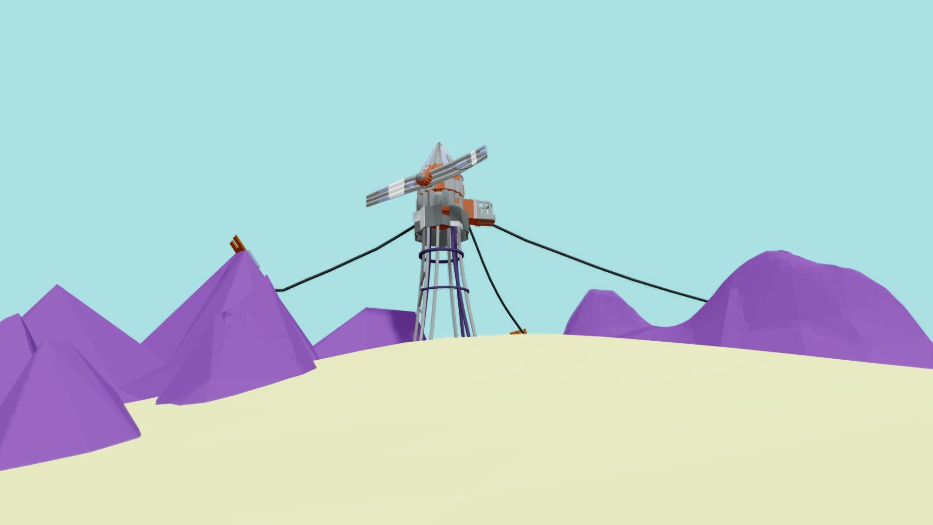 Stylized Desert Windmill - 3D model by OblixStudio [c7b432a] - Sketchfab
