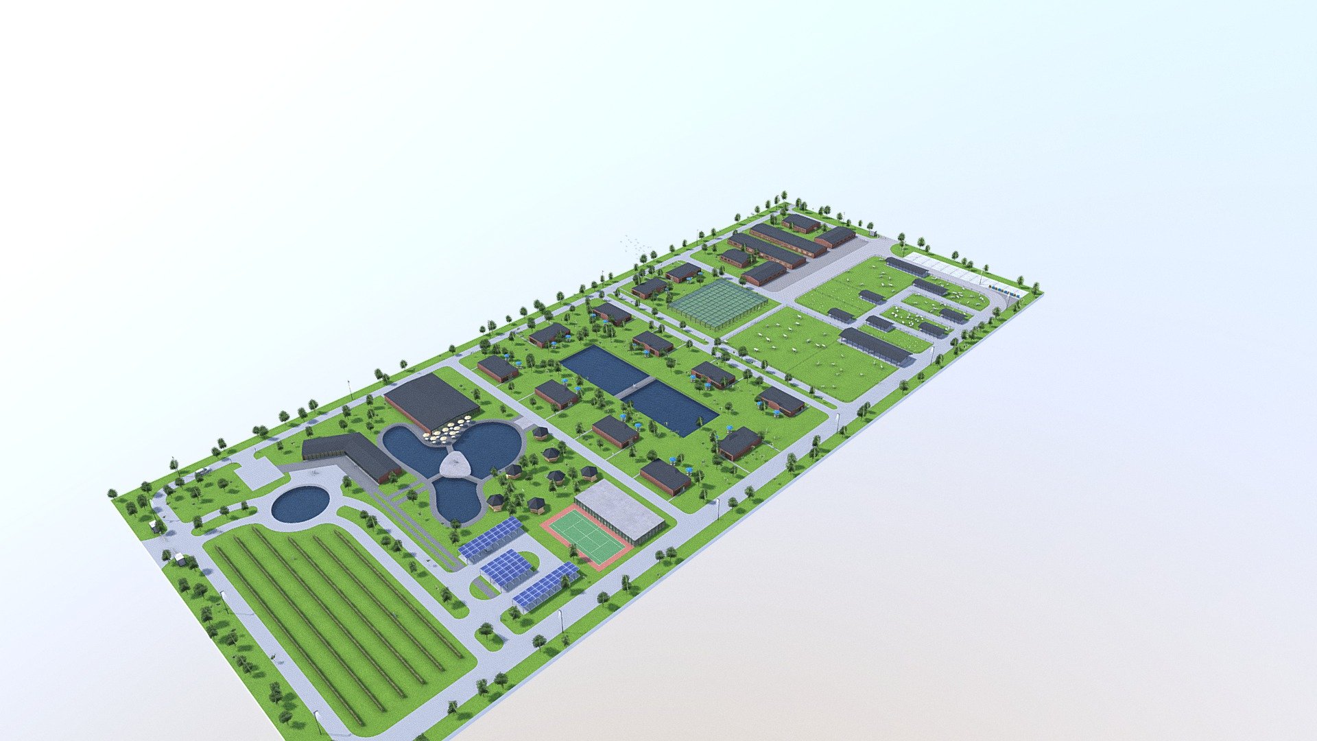 Randare 3D Ferma 5 ha - 3D model by Patrudoizero Design (@patrudoizero ...
