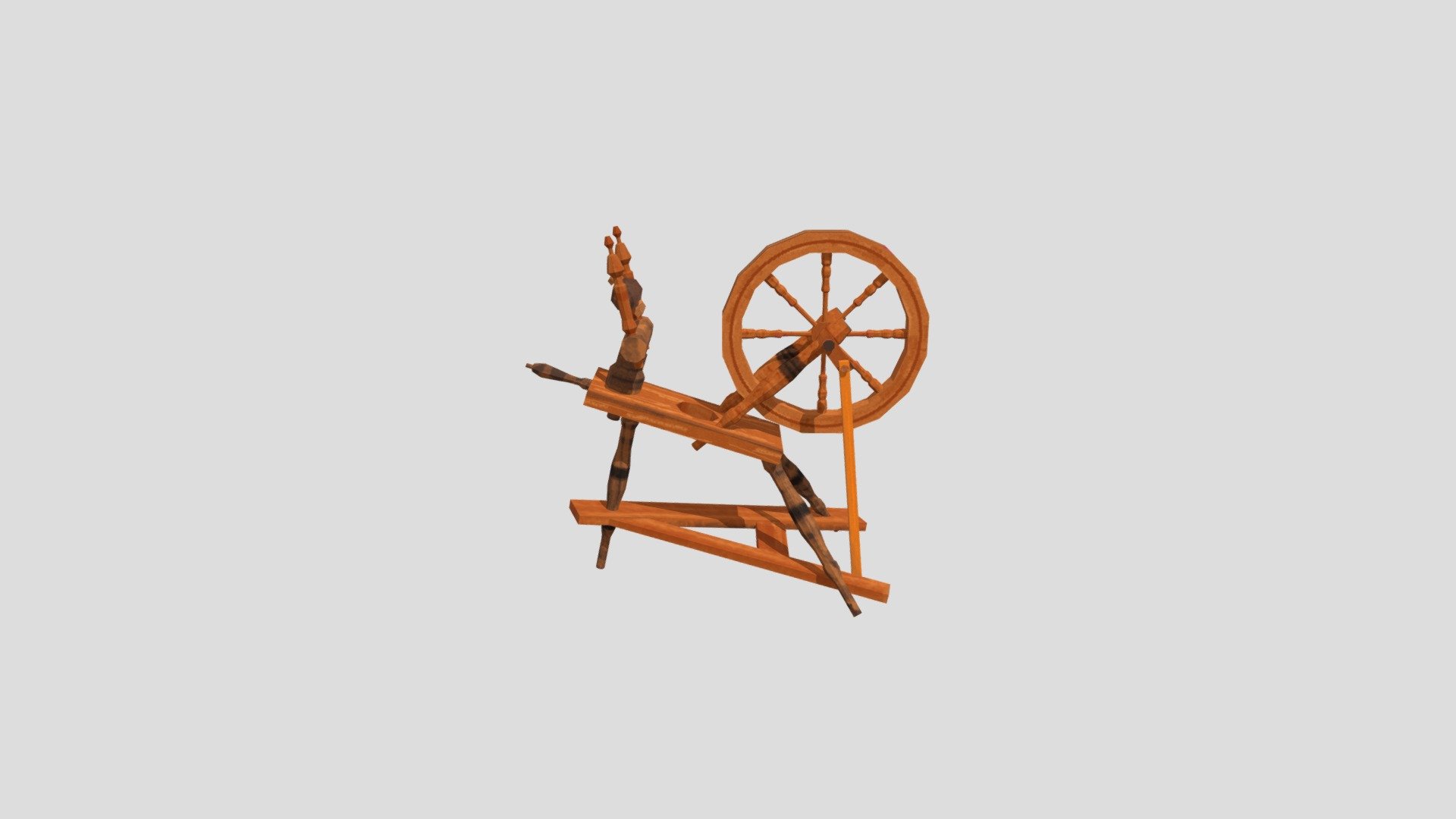 Spinning Wheel(low-poly) - 3D model by KreeTod [c7b8023] - Sketchfab