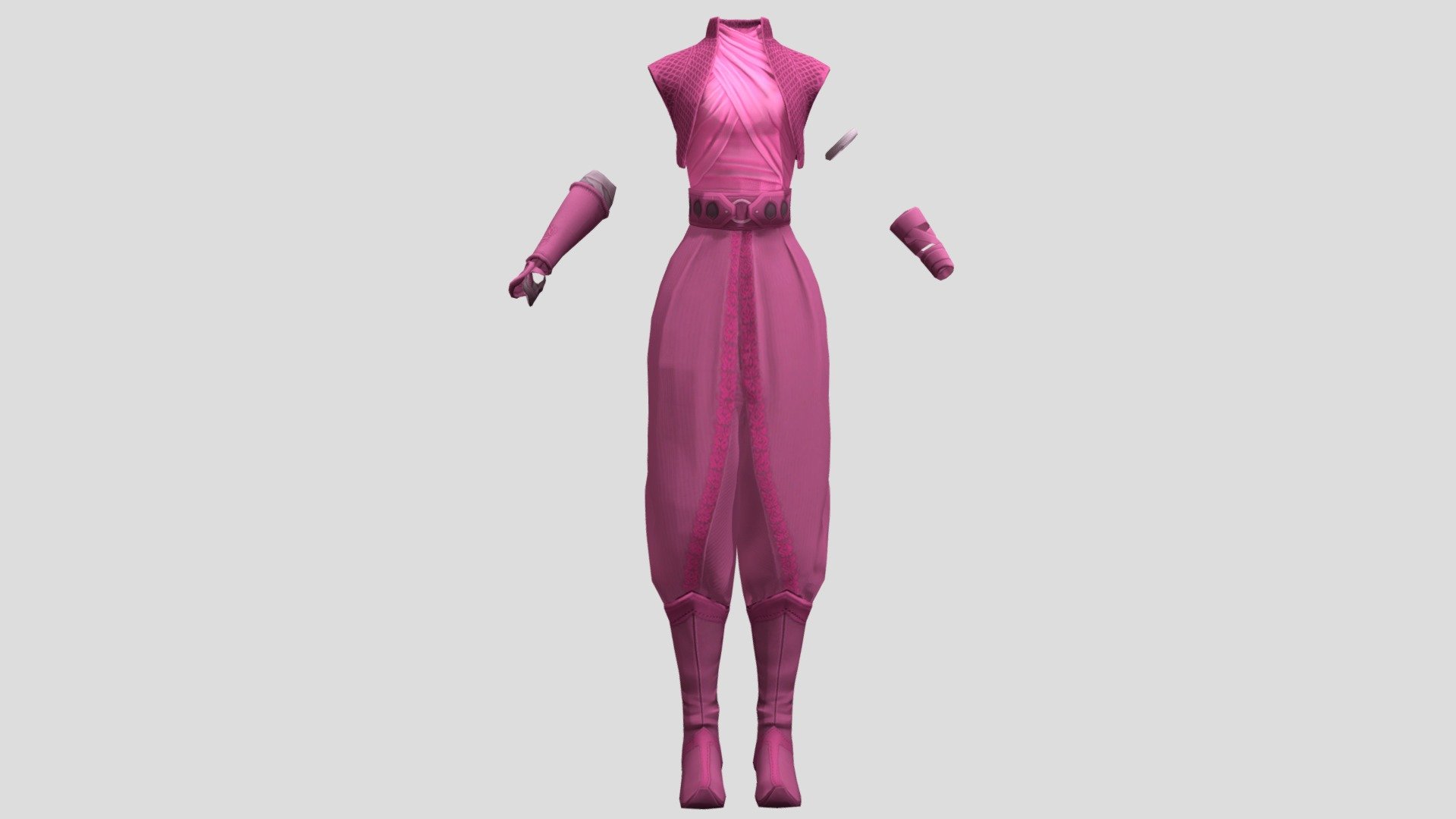 Princess Raya Pink Clothes - Download Free 3D model by Princess Gowns ...