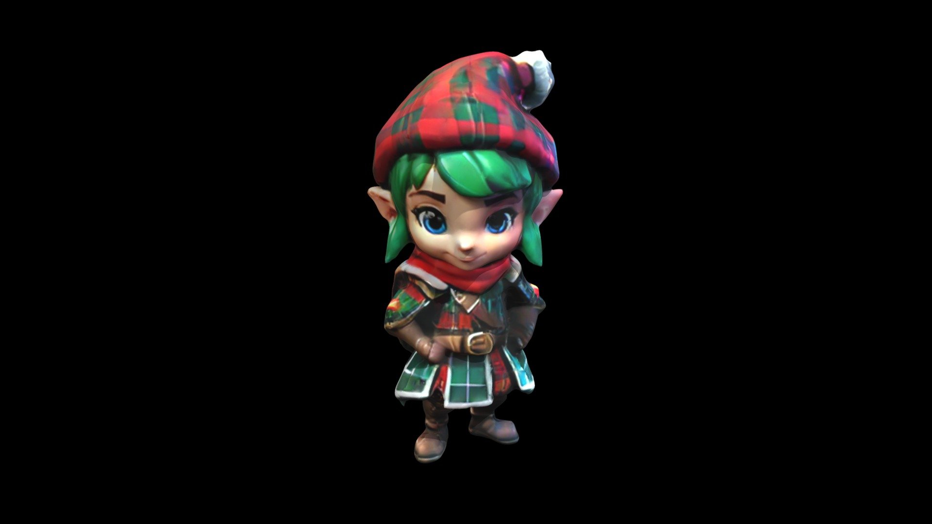 Tingle, the elf with green hair and a red plaid - Download Free 3D ...