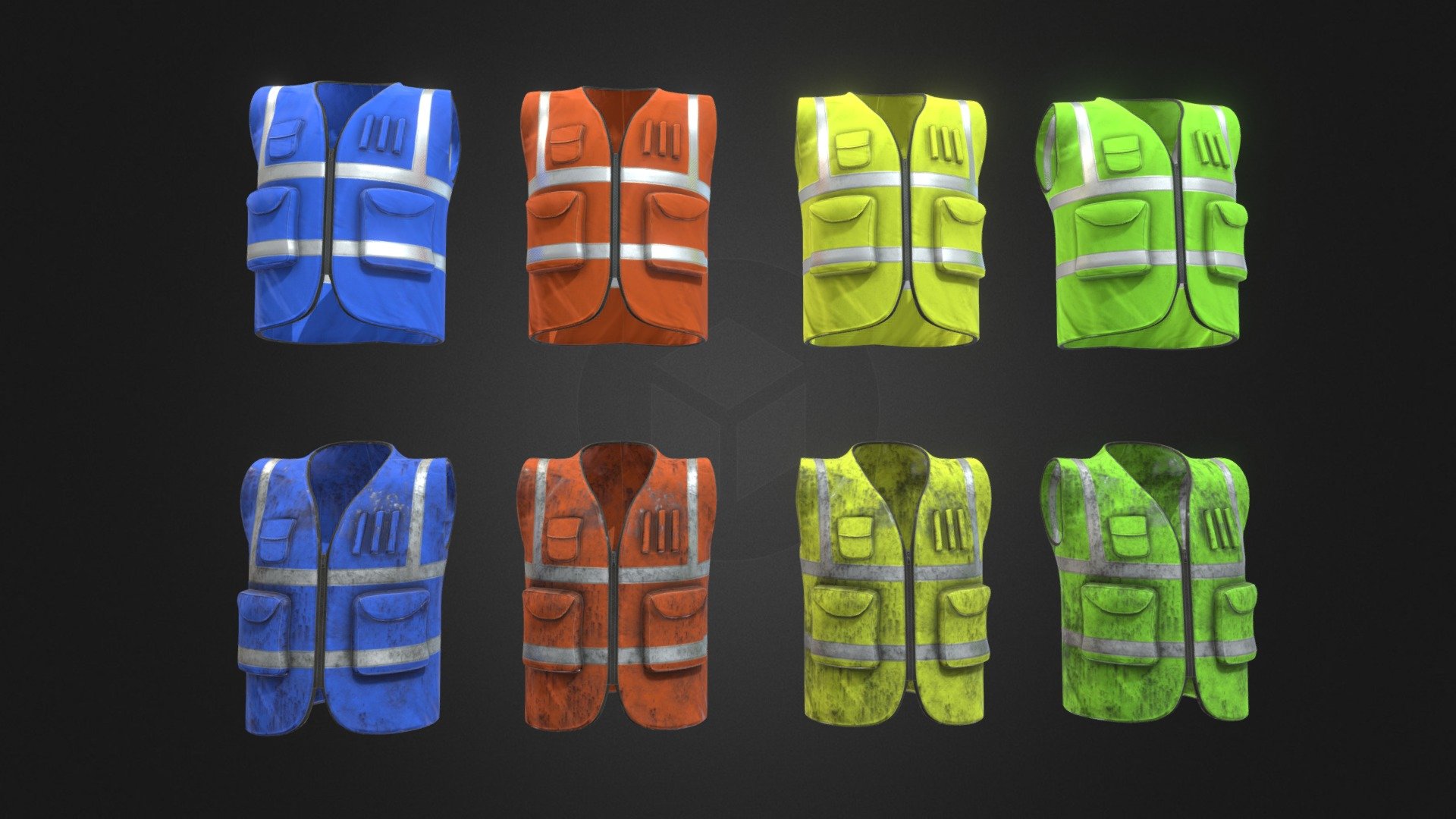 PPE Safety Vest - 3D model by R1CH4RD [c7c00b3] - Sketchfab