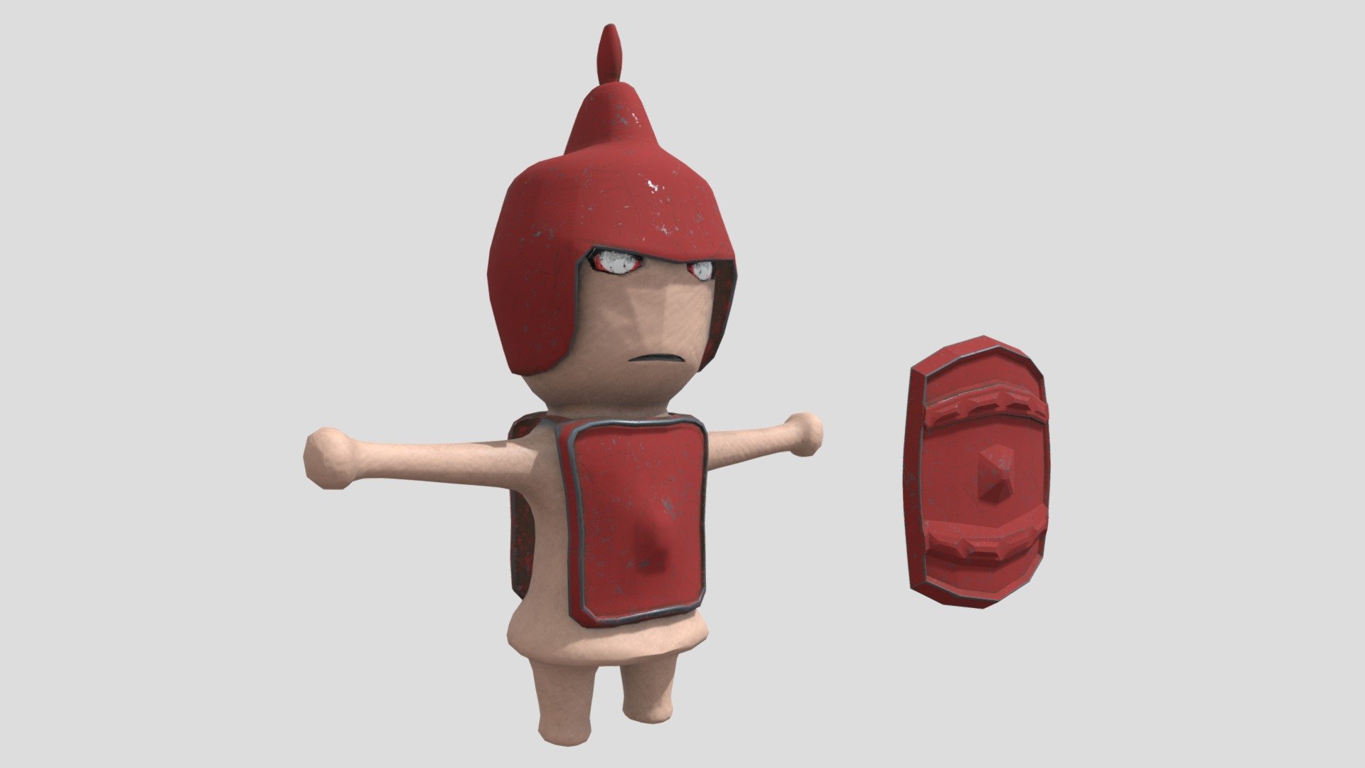 Character With Shield - Download Free 3D model by ParienteChido ...