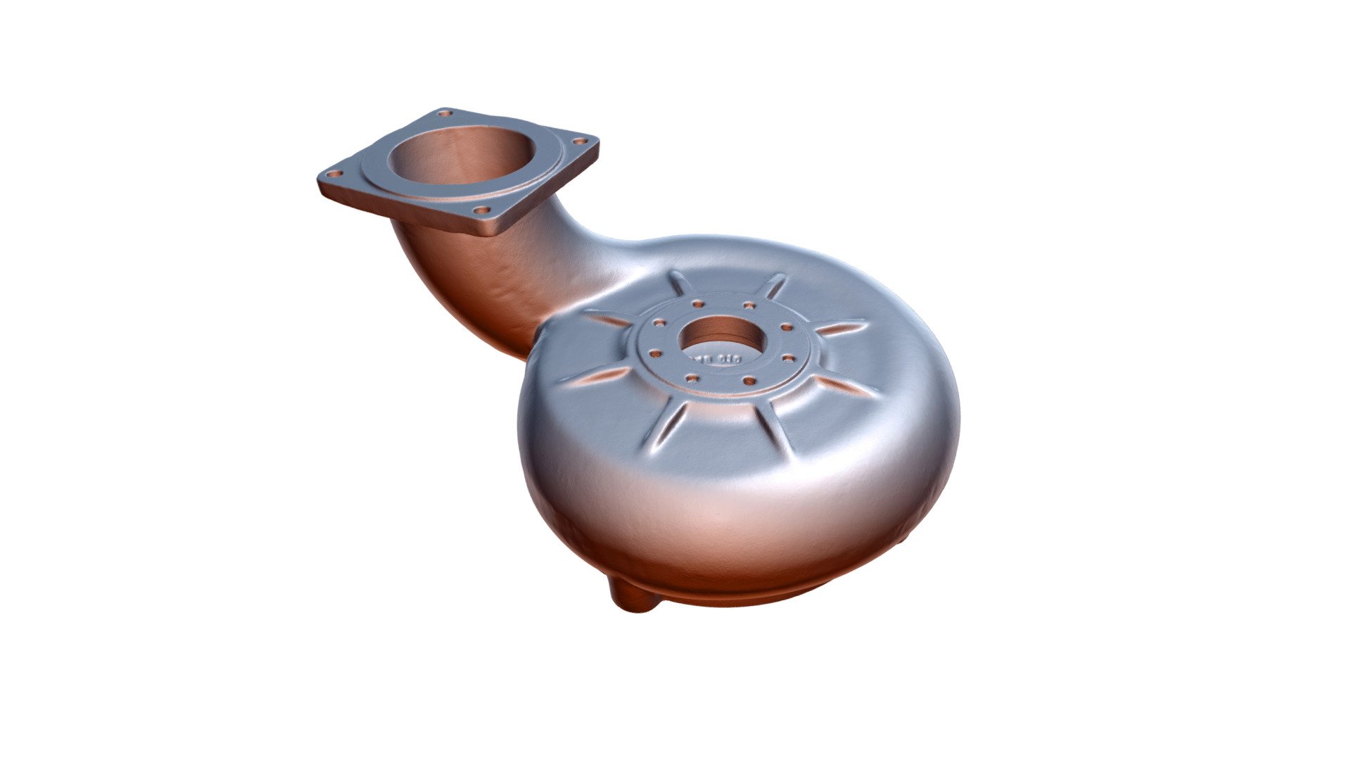 Scan (STL) of a pump housing (diameter 750 mm) - 3D model by Scanmotion ...