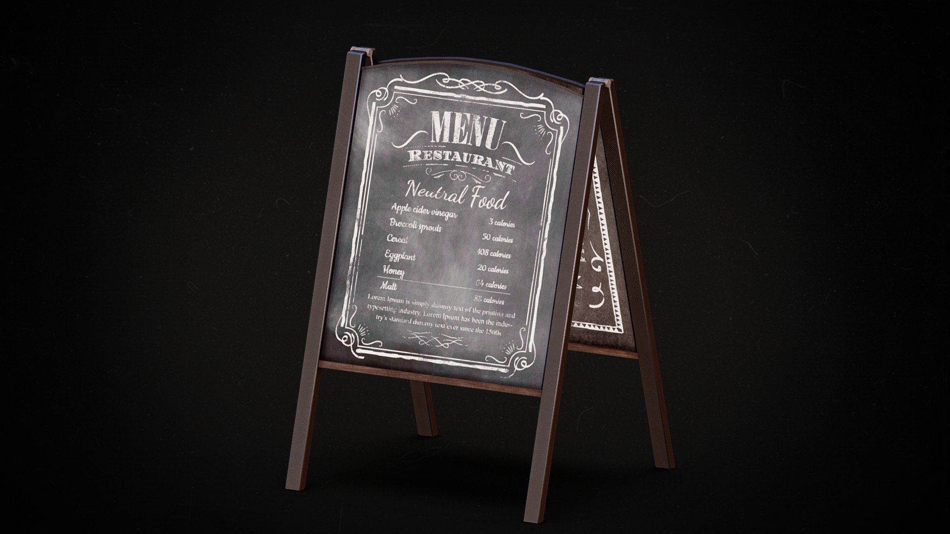 Menu sign - 3D model by Giora (@ChubbyPanda) [c7c52b3] - Sketchfab