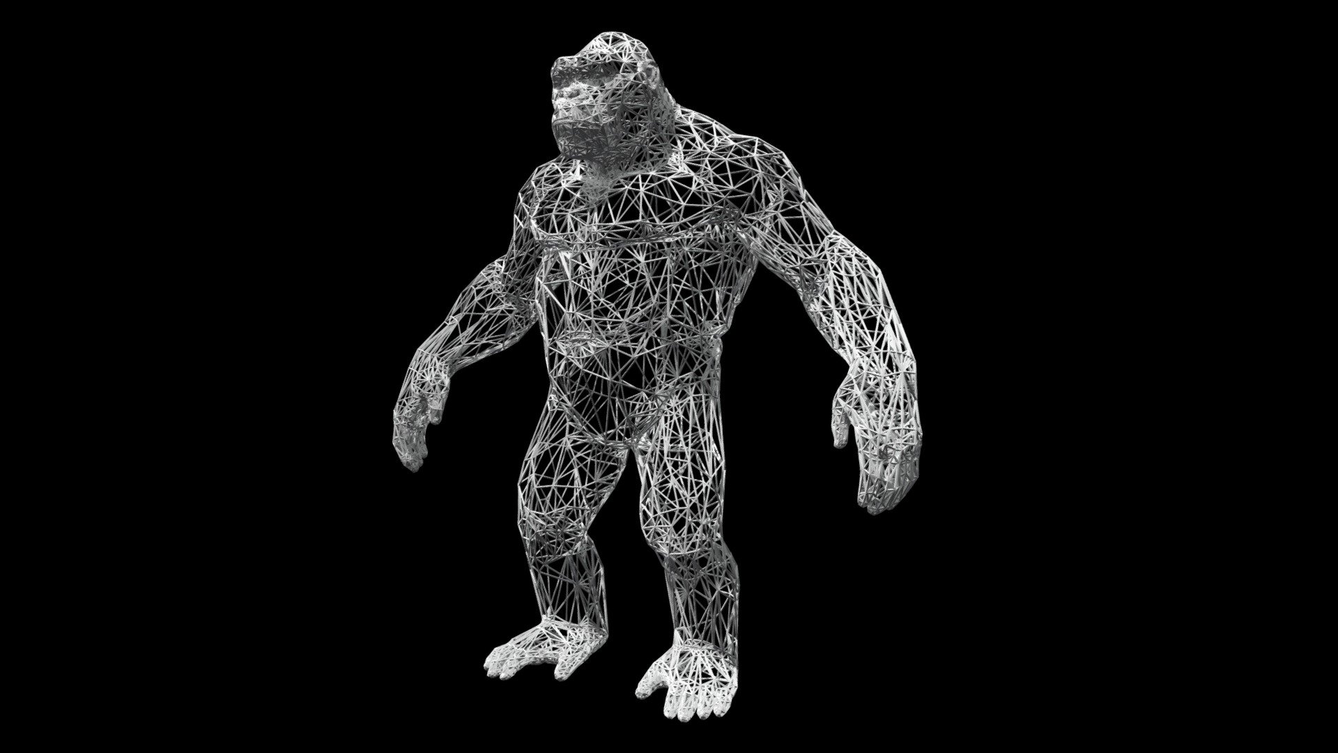 KONG - WIREFRAME - Buy Royalty Free 3D model by DTA DESIGN STUDIO ...