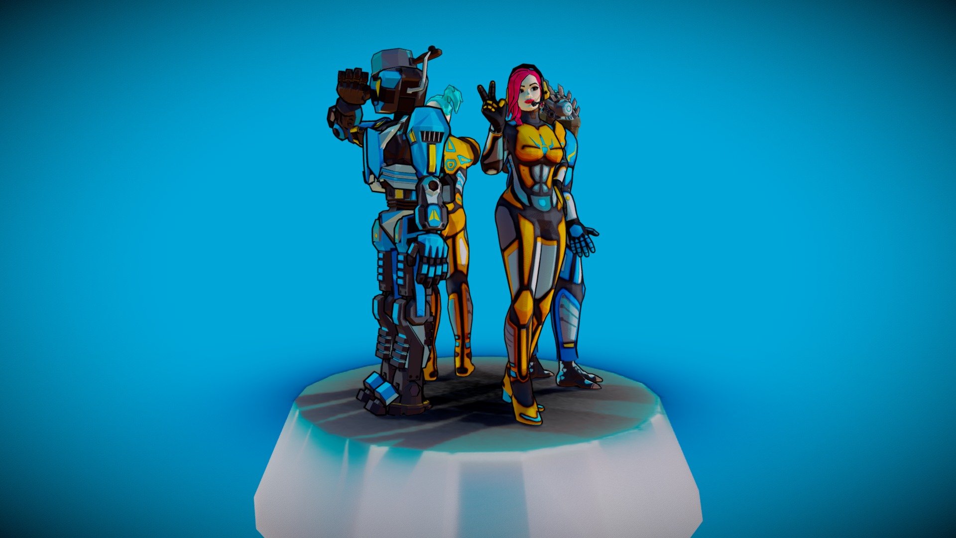 Stylized Sci-Fi Characters - 3D model by ber.vendel.design [c7c9640 ...