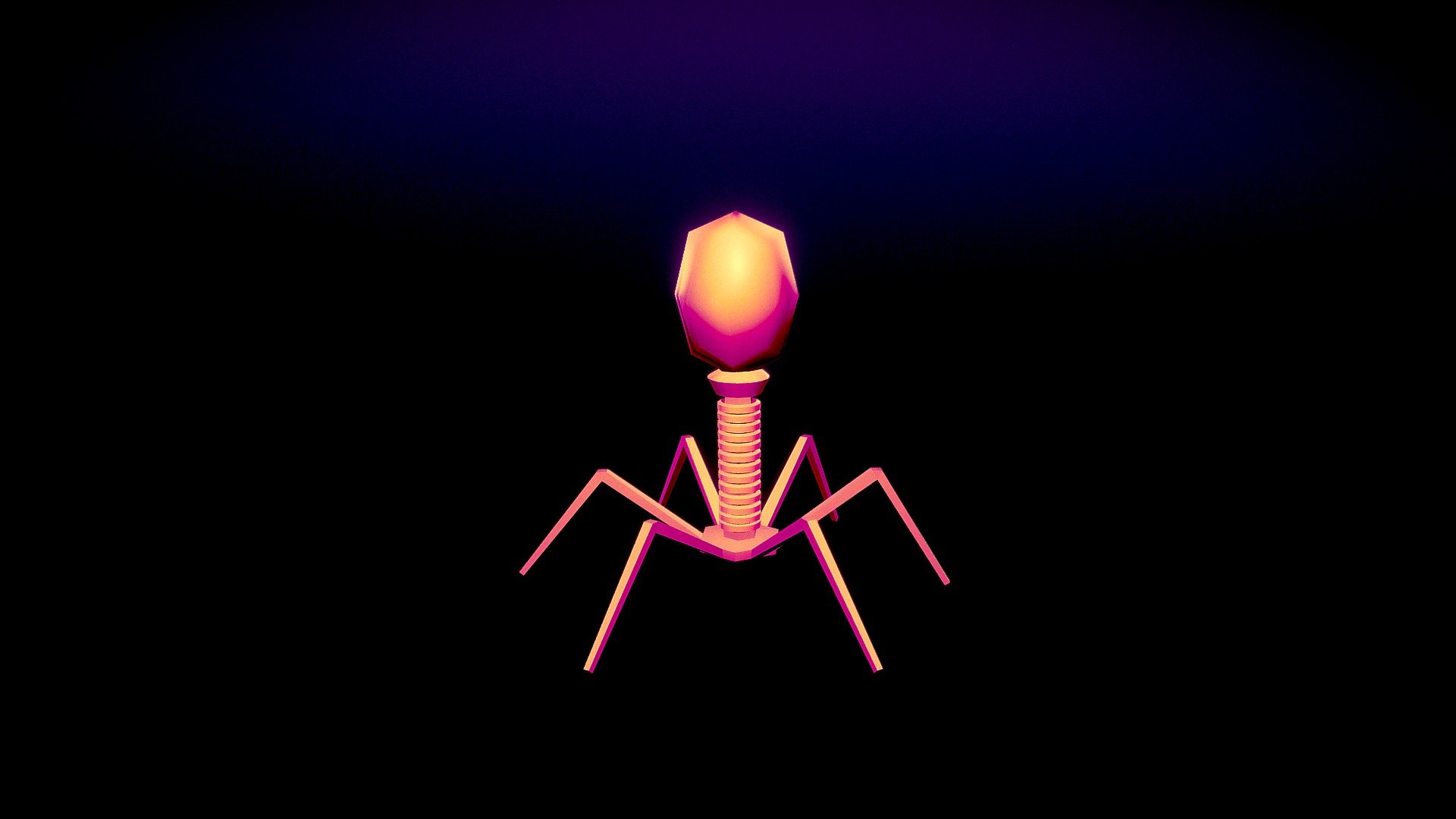 T7 Bacteriophage 01 - 3D model by Gavin.Clements [c7cb5c0] - Sketchfab