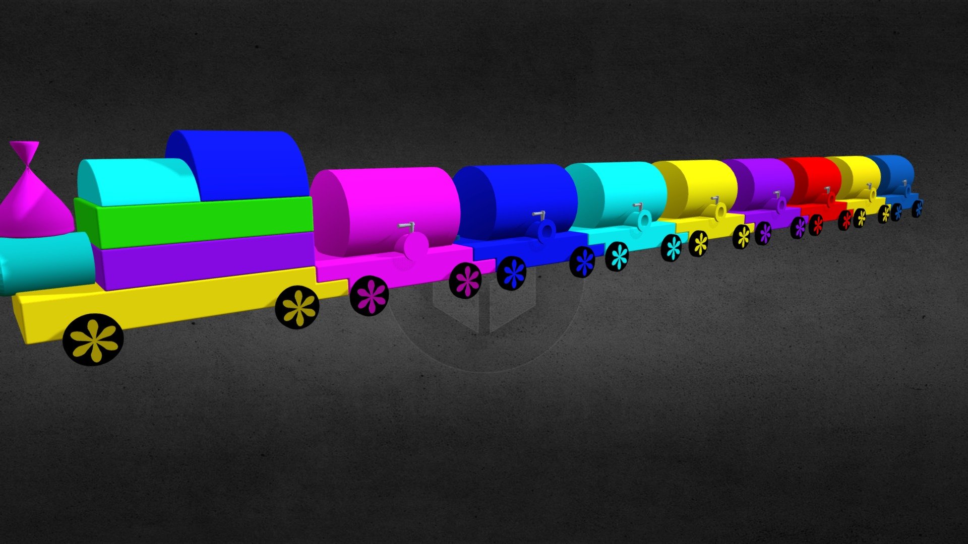 Toy Train - 3D model by Anamul Haque (@anamulhuq20) [c7cb816] - Sketchfab