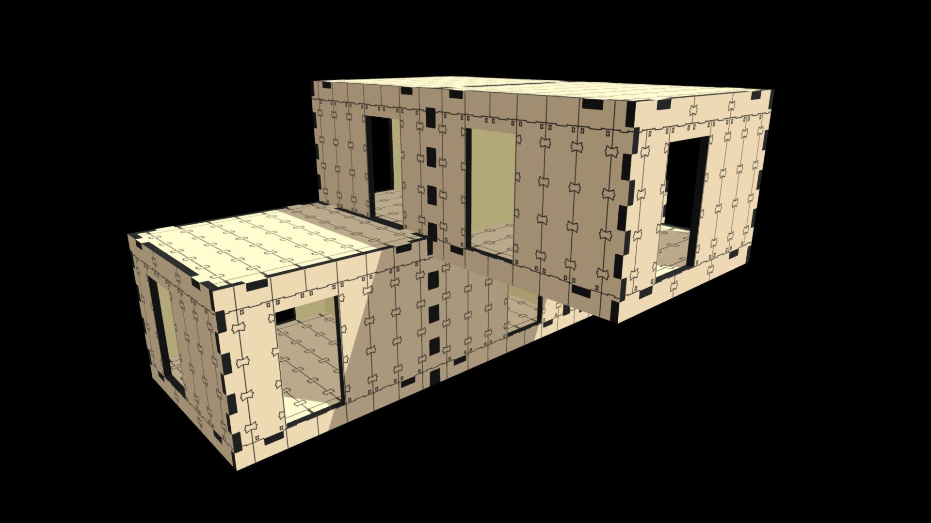 House from Mini Cubes - 3D model by zewaho [c7ce7a6] - Sketchfab