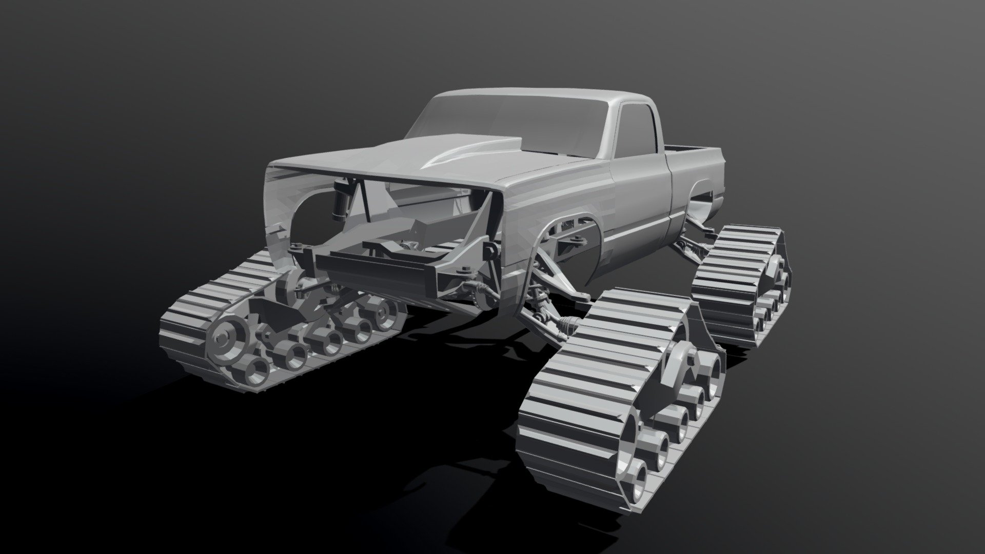 Tracked suspension, square body chevy - Download Free 3D model by ...